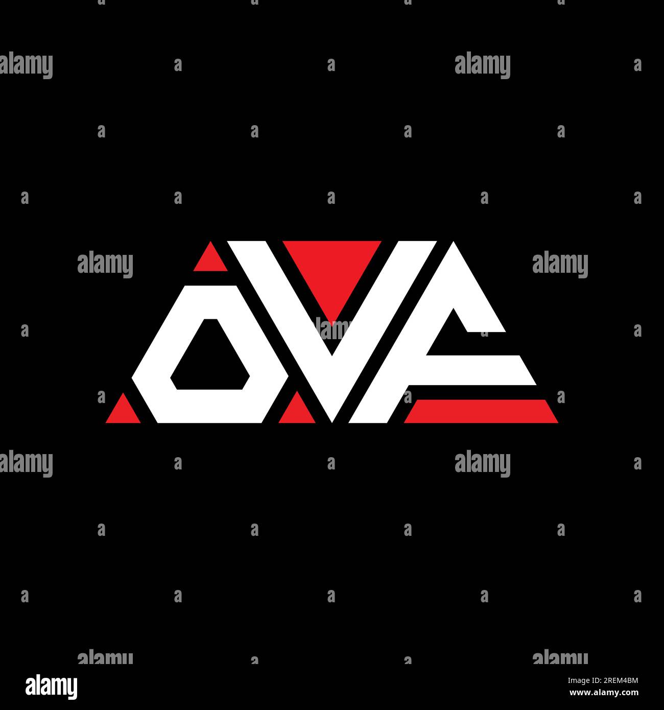 OVF triangle letter logo design with triangle shape. OVF triangle logo ...