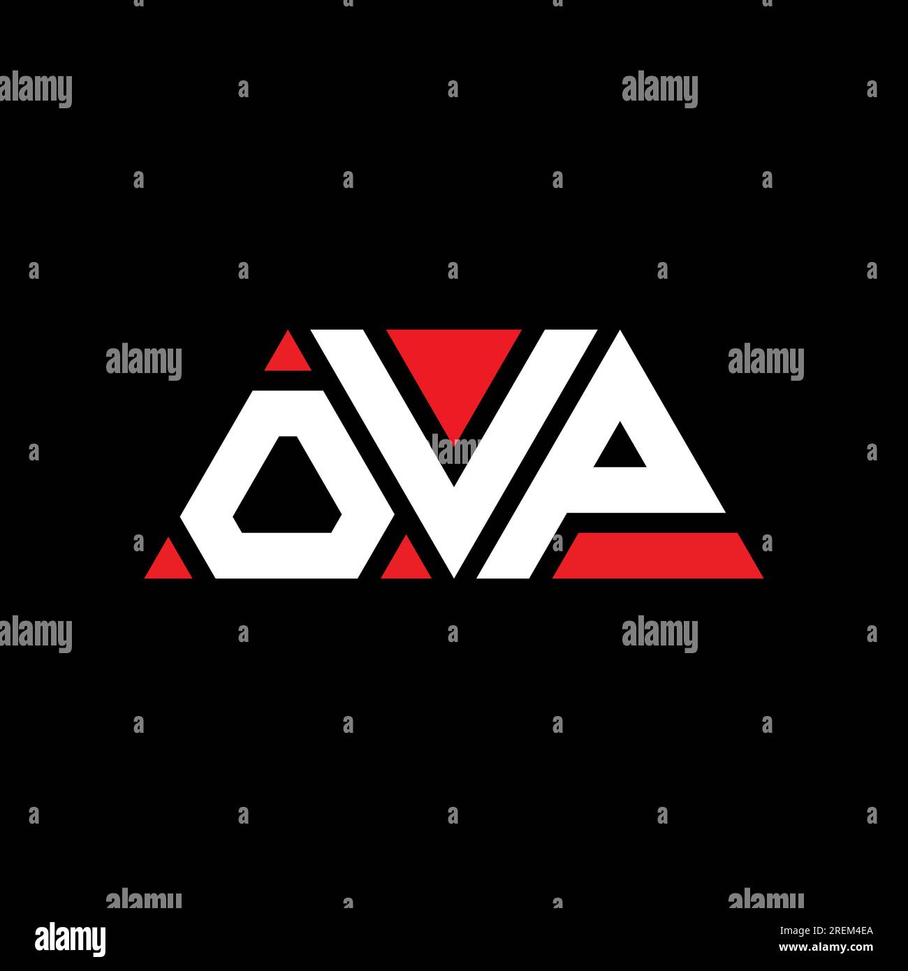 OVP triangle letter logo design with triangle shape. OVP triangle logo ...