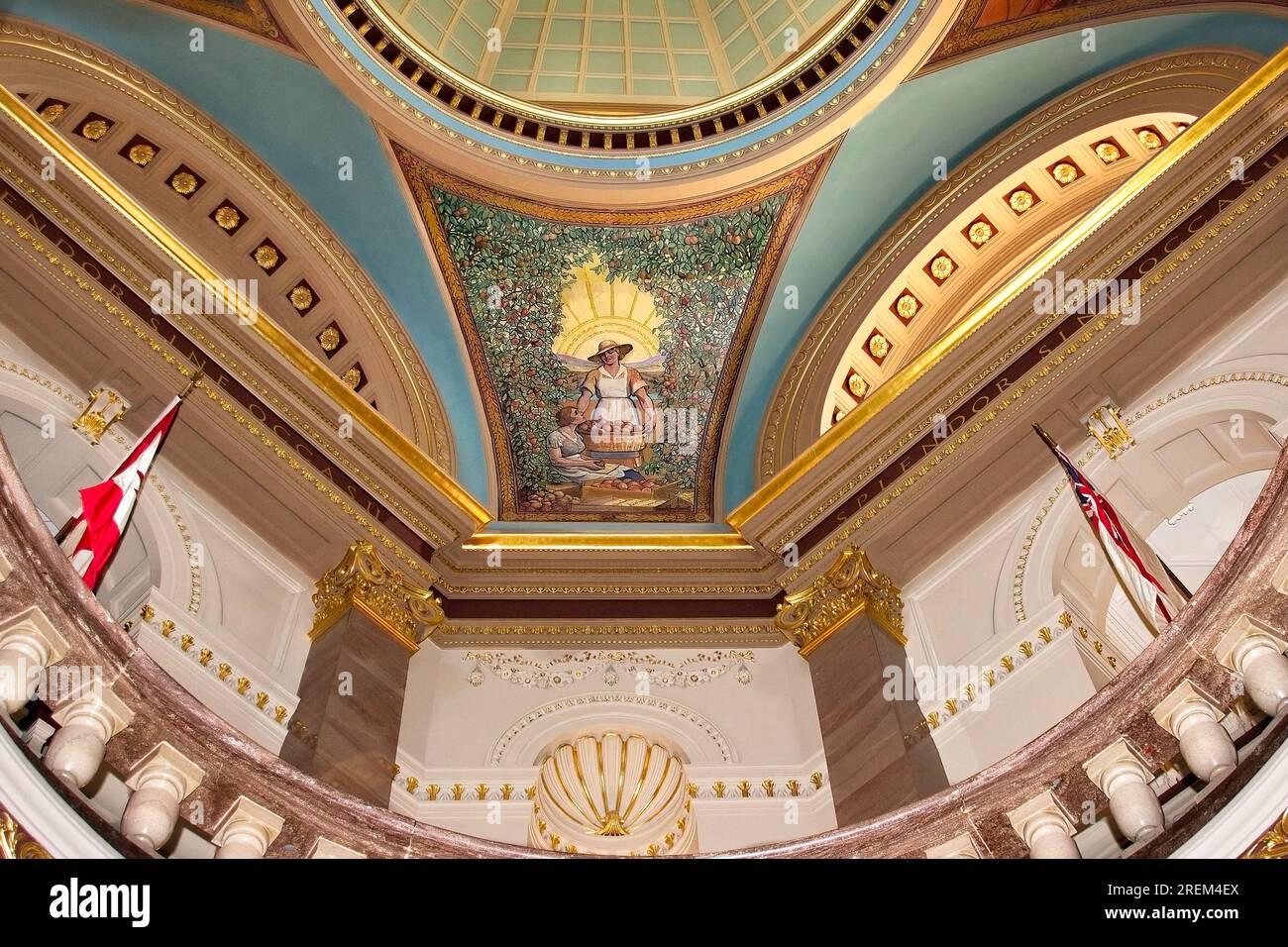 Interior of a Dome inside the Legislative Building at Victoria, British ...