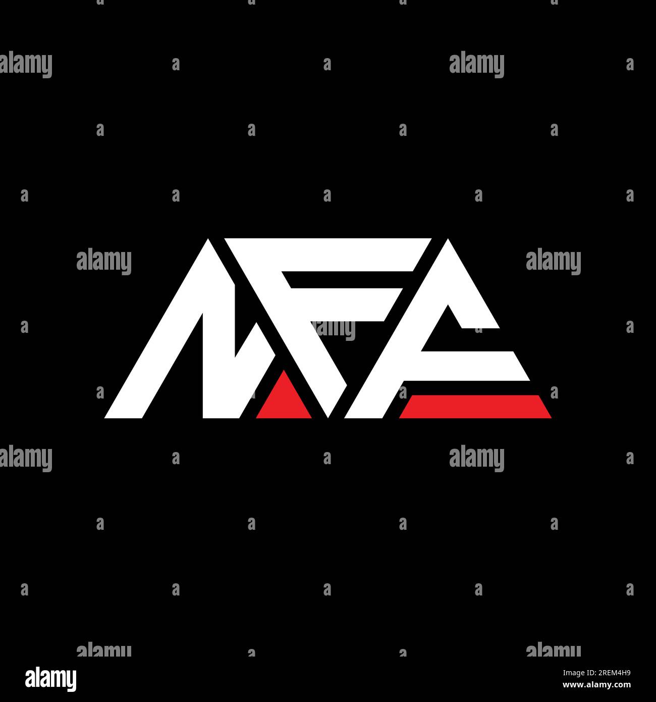 NFF triangle letter logo design with triangle shape. NFF triangle logo ...