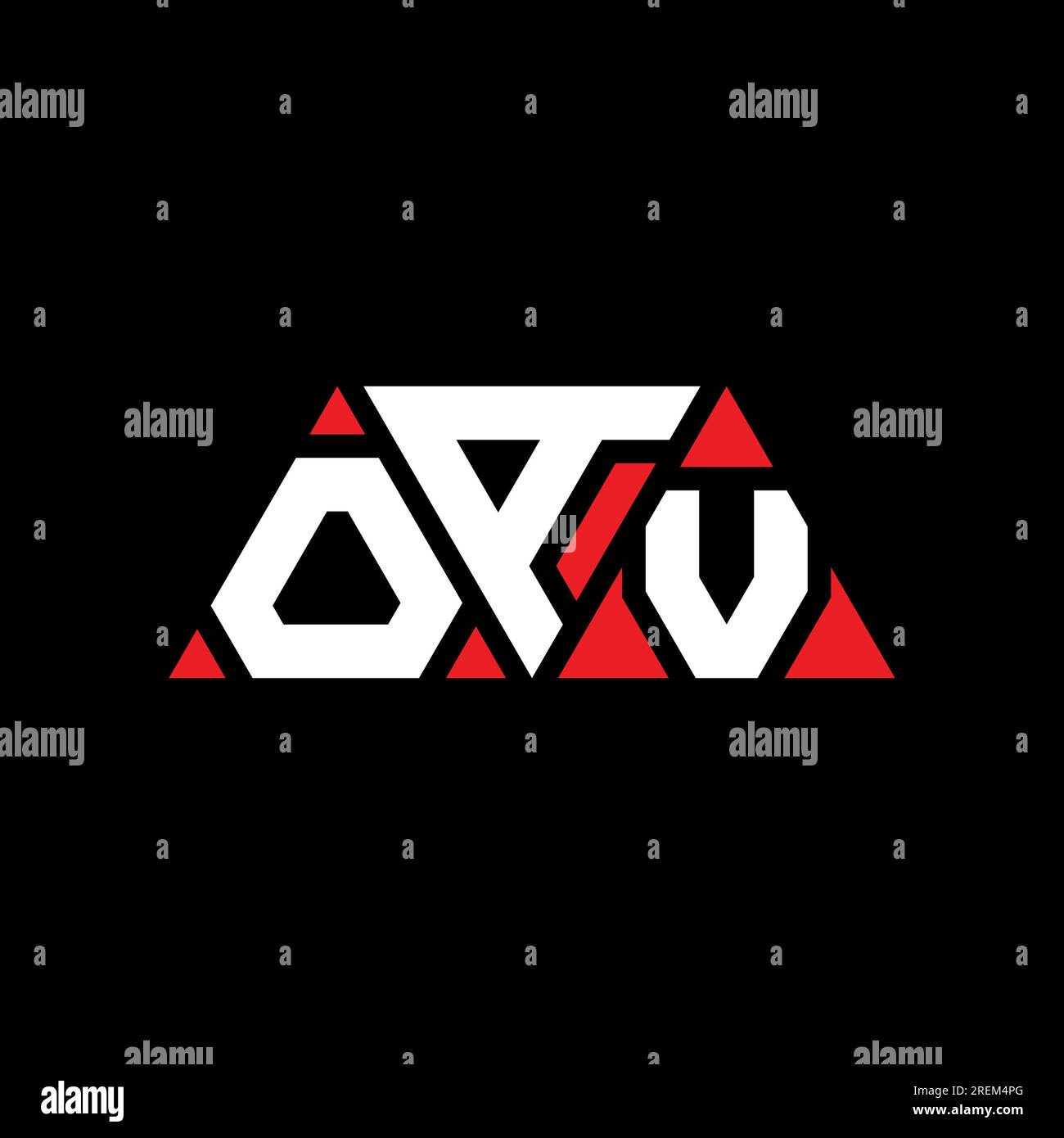 OAV triangle letter logo design with triangle shape. OAV triangle logo ...