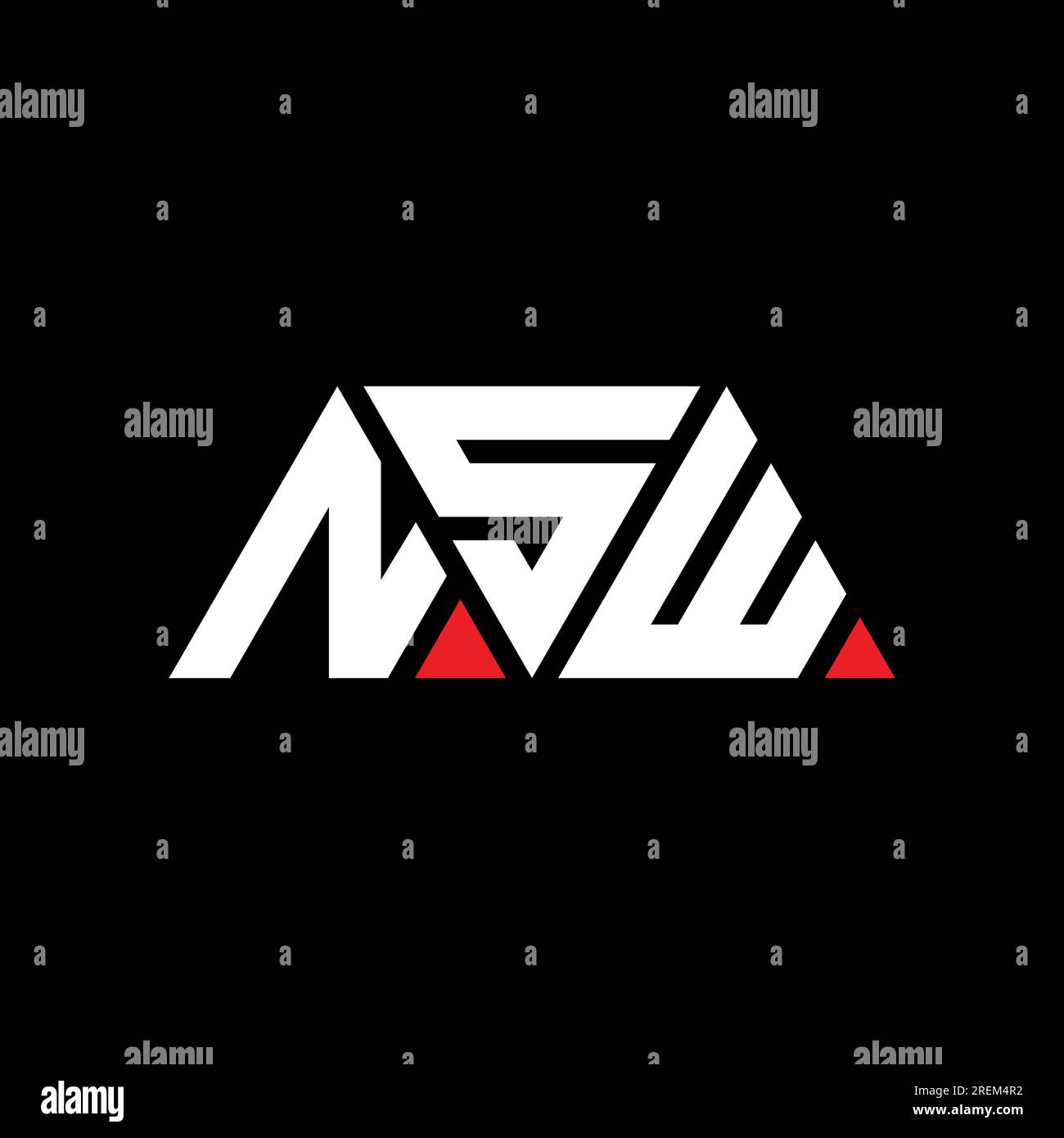 NSW triangle letter logo design with triangle shape. NSW triangle logo ...