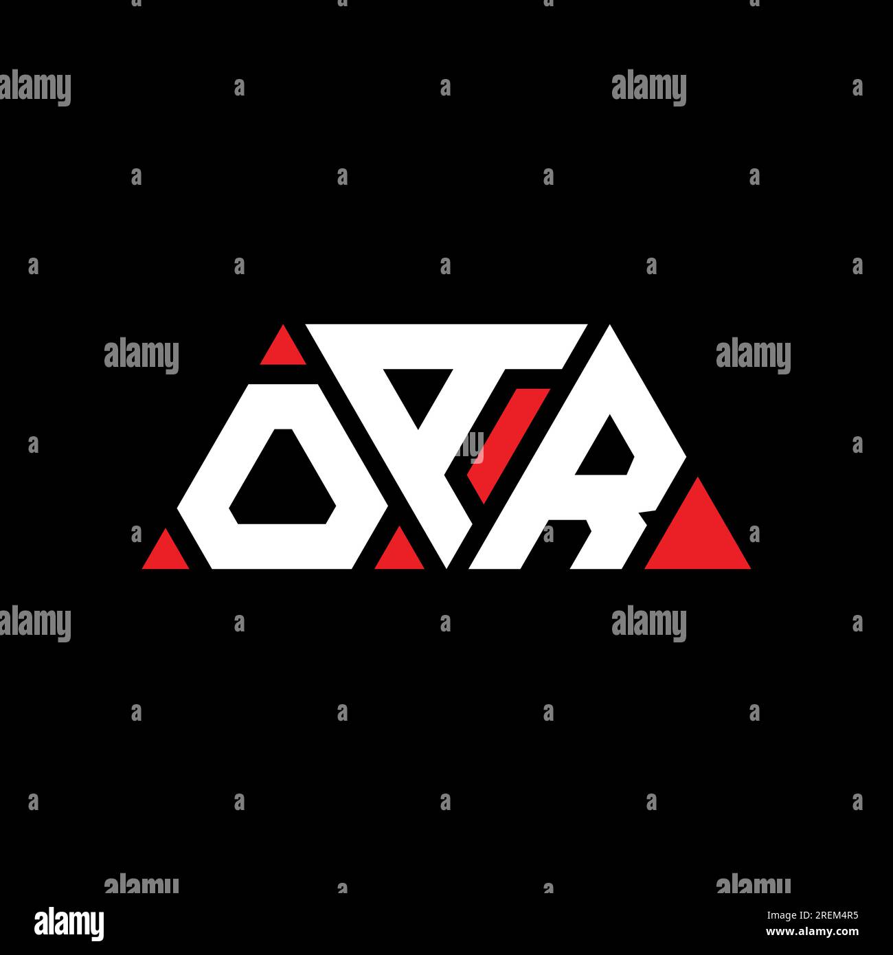 OAR triangle letter logo design with triangle shape. OAR triangle logo ...