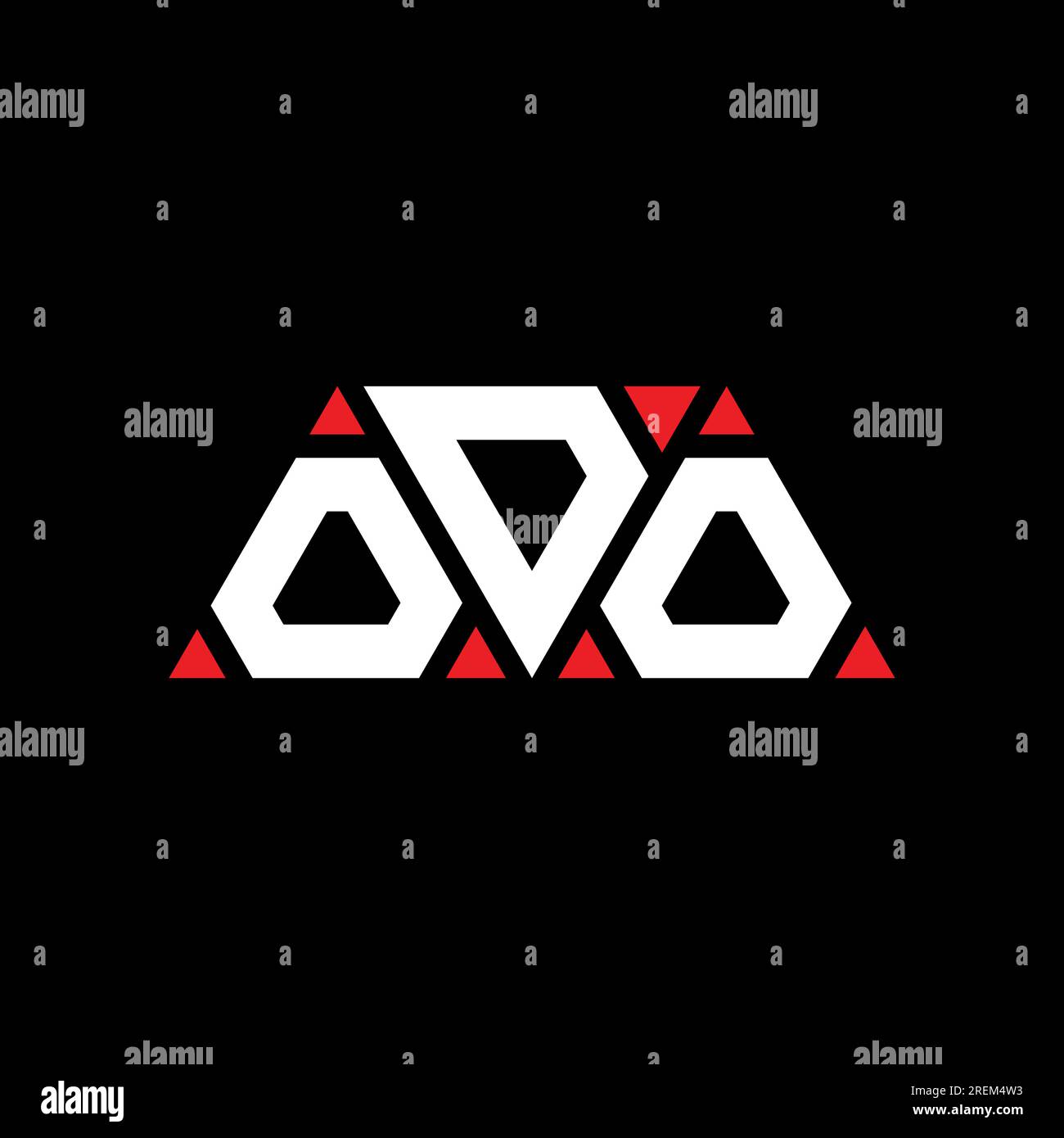 ODO triangle letter logo design with triangle shape. ODO triangle logo ...