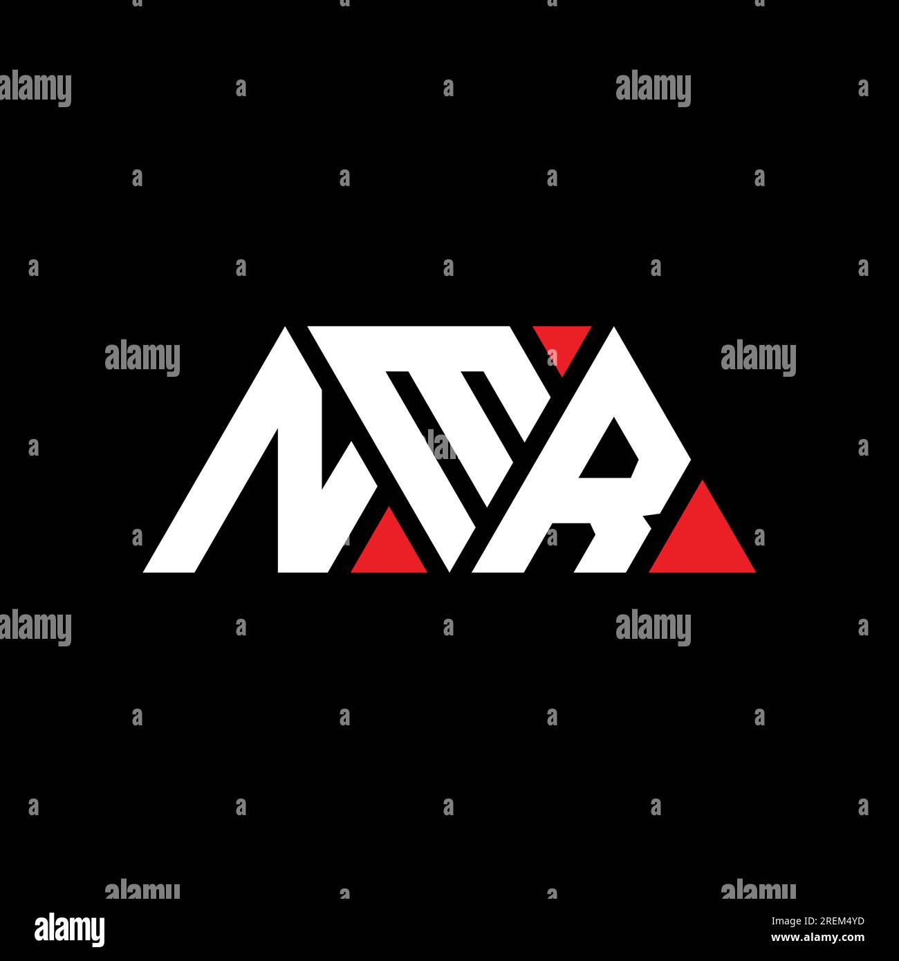 NMR triangle letter logo design with triangle shape. NMR triangle logo ...