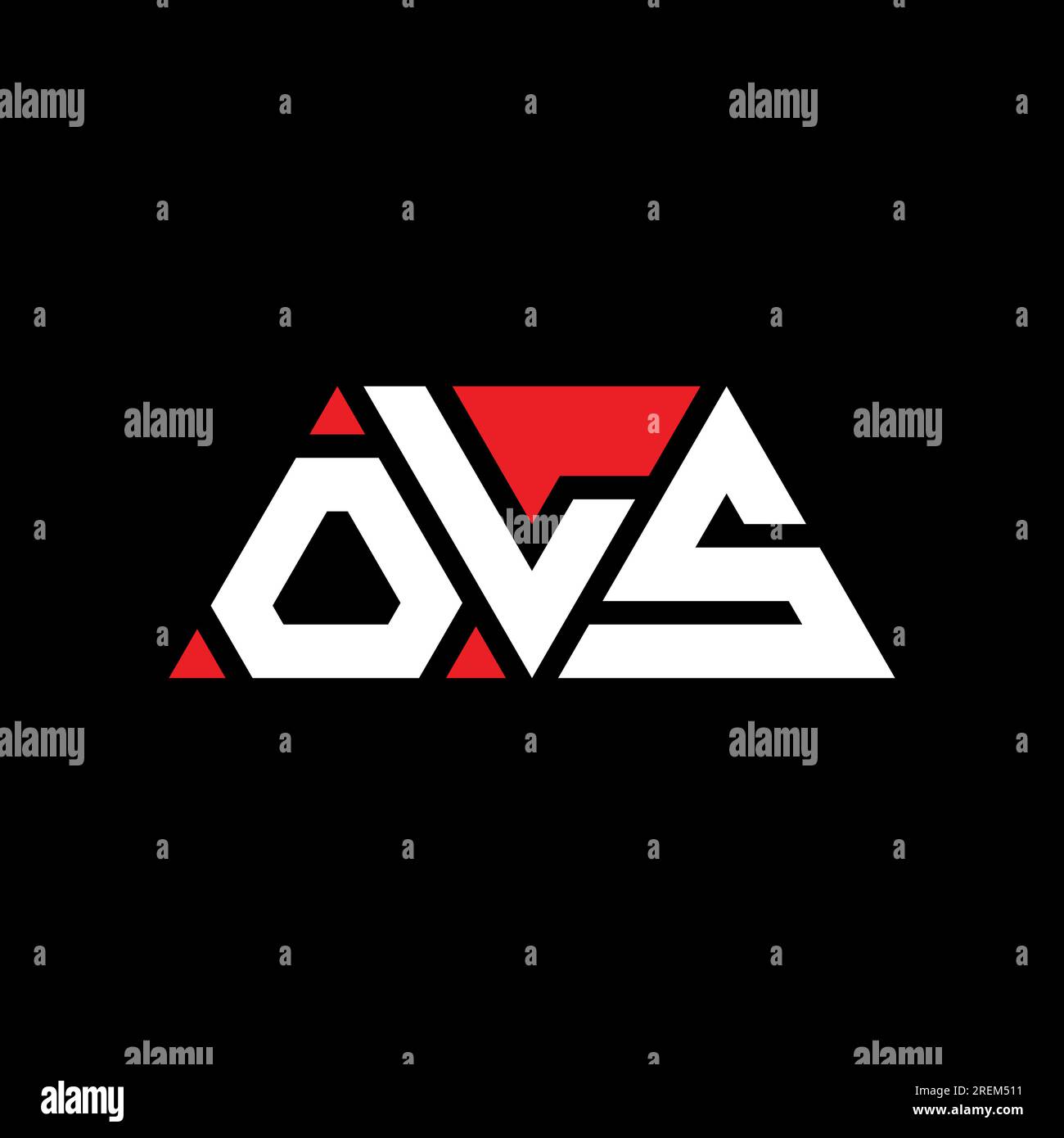 OLS triangle letter logo design with triangle shape. OLS triangle logo ...