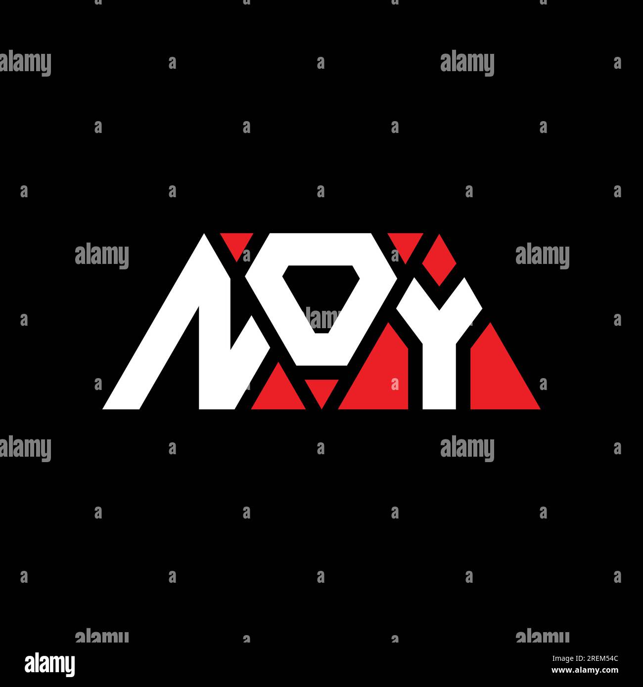 NOY triangle letter logo design with triangle shape. NOY triangle logo ...