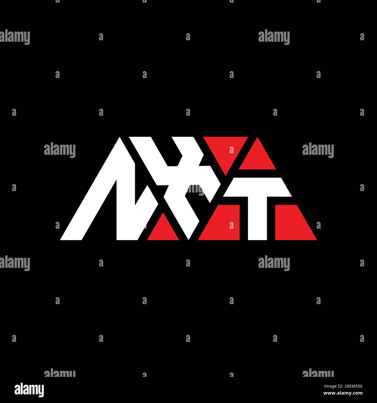 NXT triangle letter logo design with triangle shape. NXT triangle logo ...