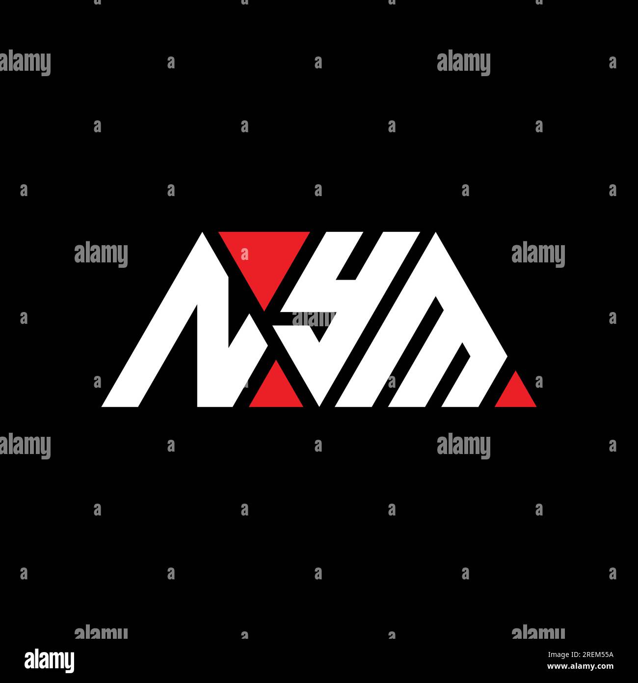 NYM triangle letter logo design with triangle shape. NYM triangle logo ...