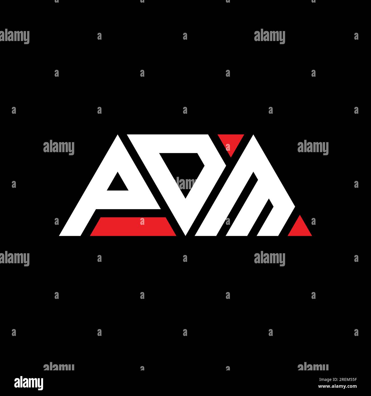 PDM triangle letter logo design with triangle shape. PDM triangle logo ...