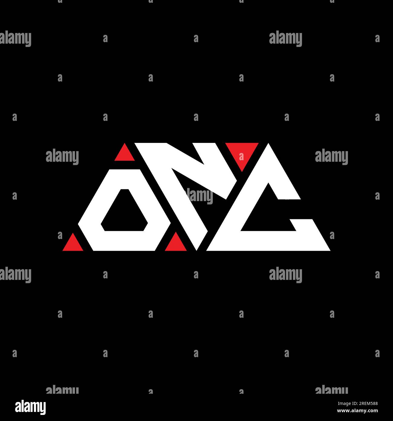 ONC triangle letter logo design with triangle shape. ONC triangle logo ...