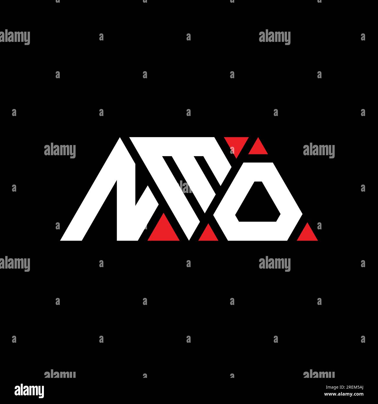 NMO triangle letter logo design with triangle shape. NMO triangle logo ...
