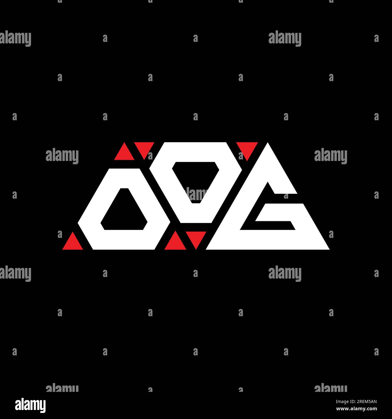 OOG triangle letter logo design with triangle shape. OOG triangle logo ...