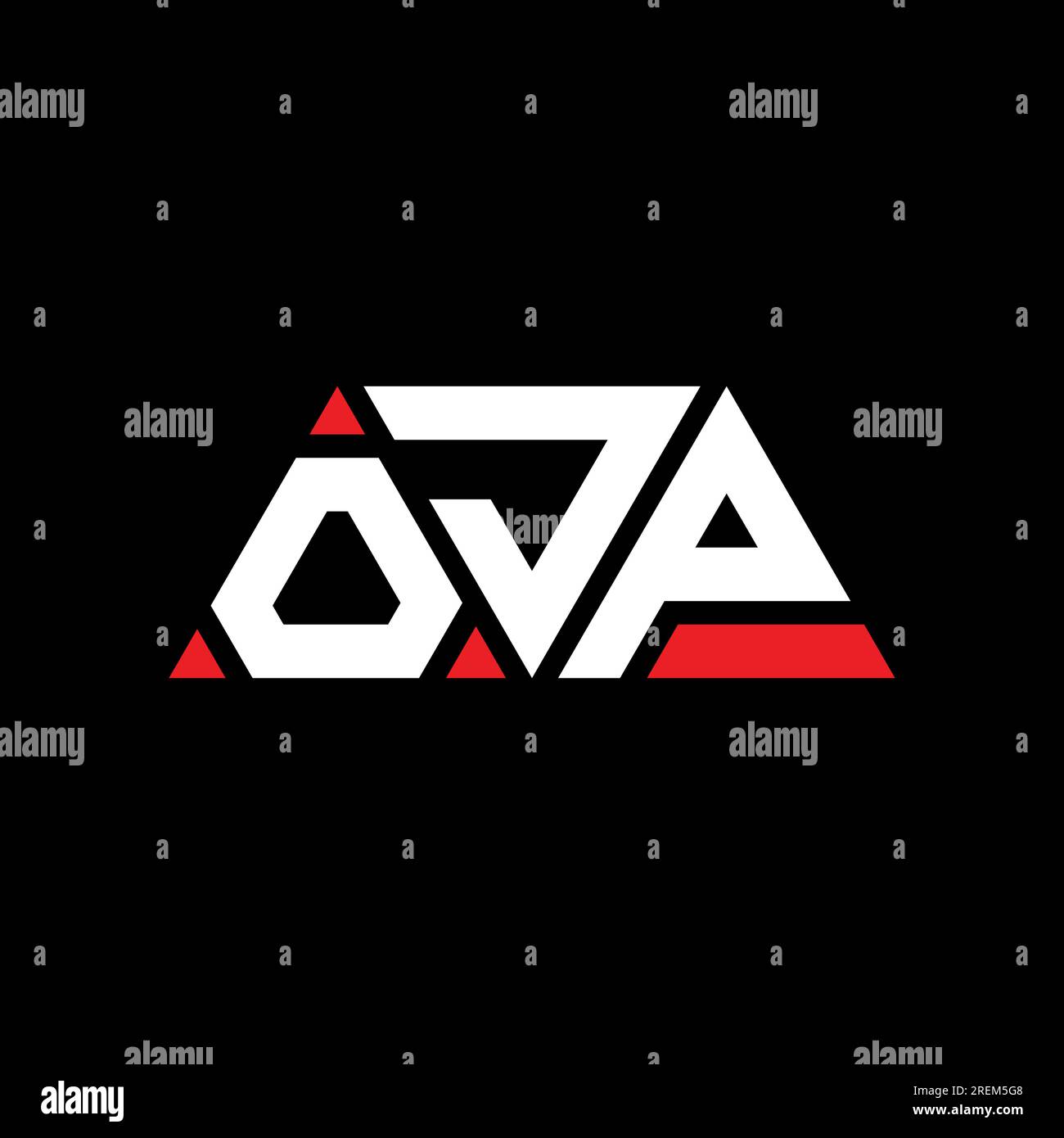 OJP triangle letter logo design with triangle shape. OJP triangle logo ...