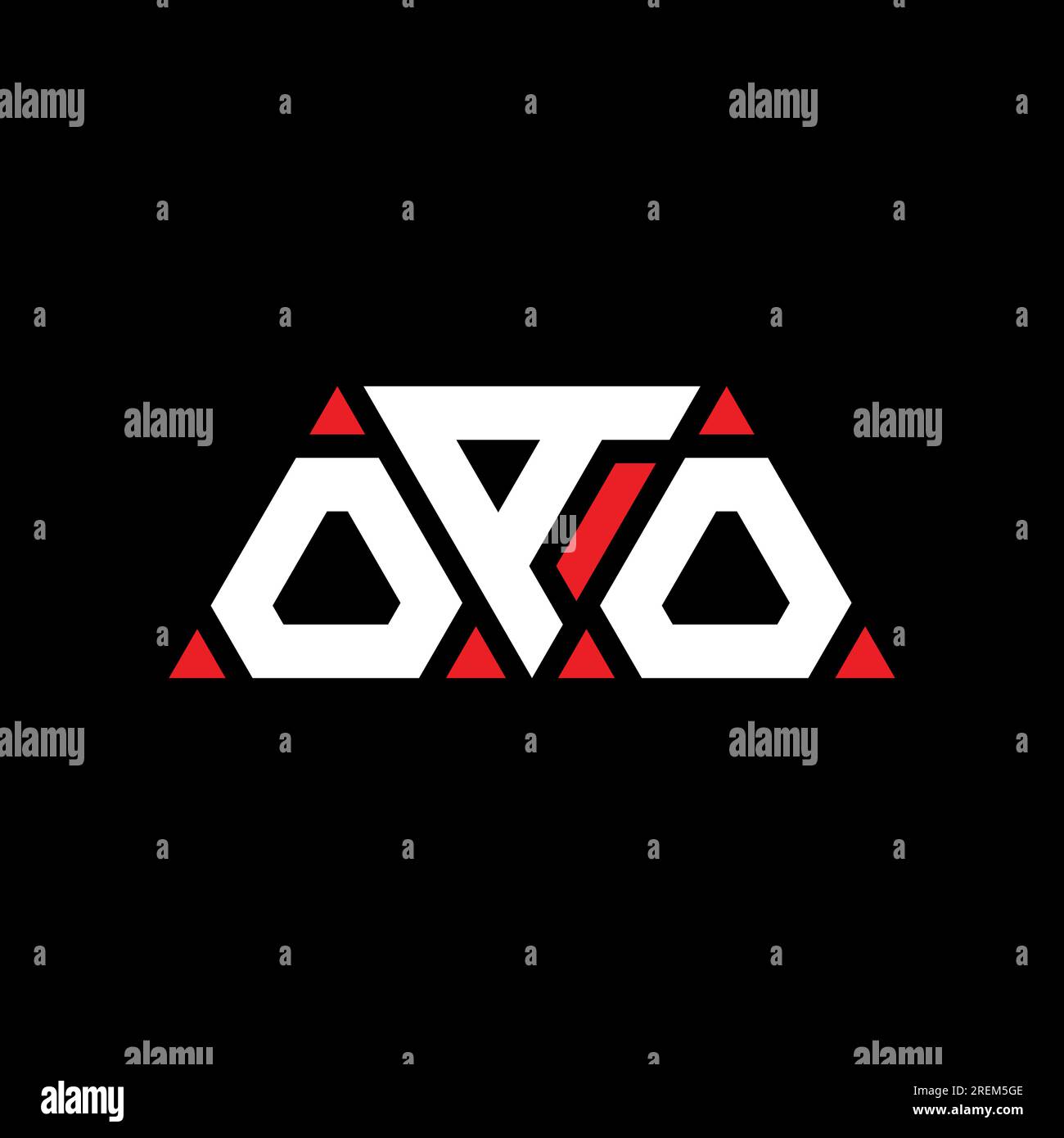 OAO triangle letter logo design with triangle shape. OAO triangle logo ...