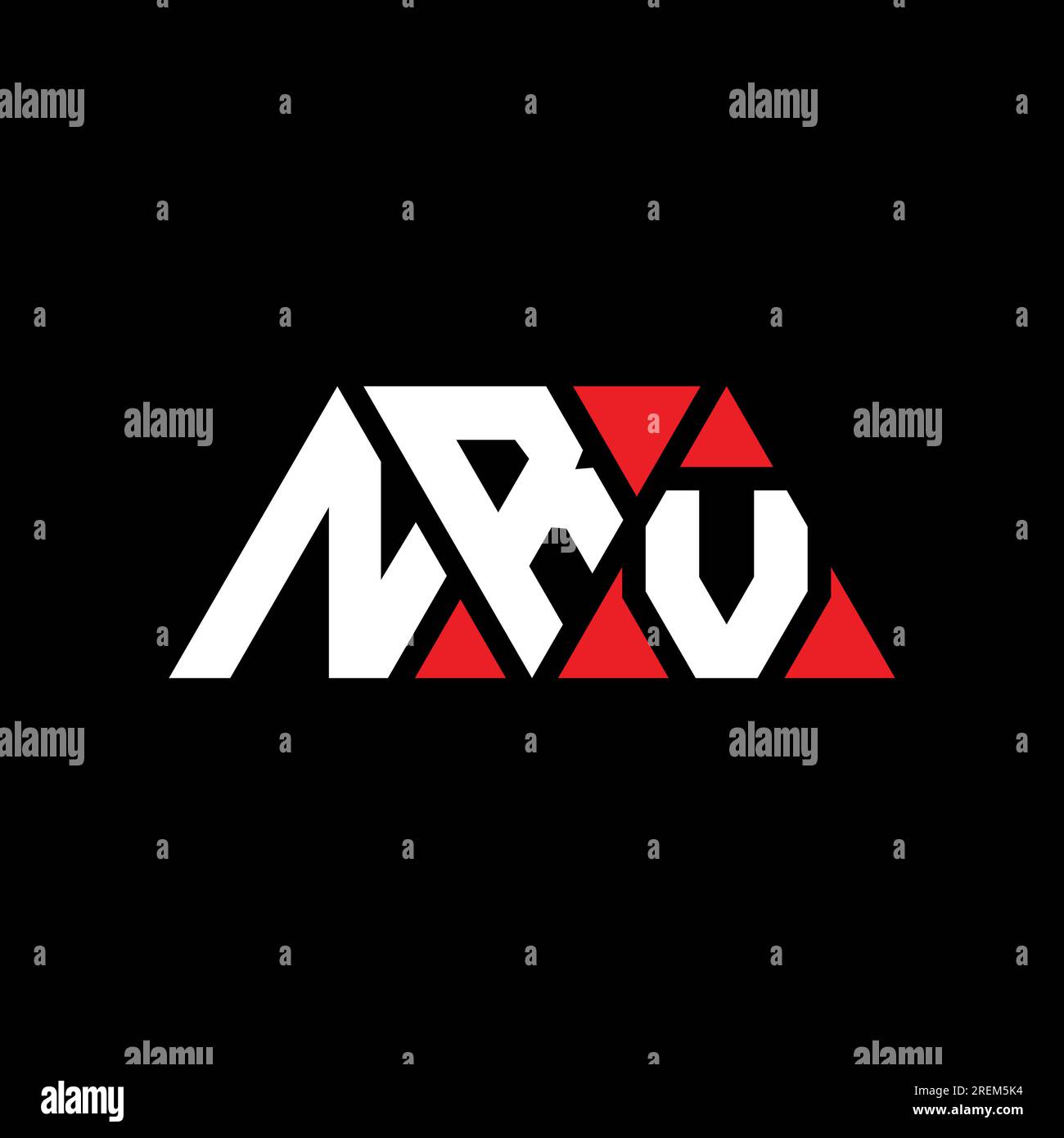 NRV triangle letter logo design with triangle shape. NRV triangle logo ...