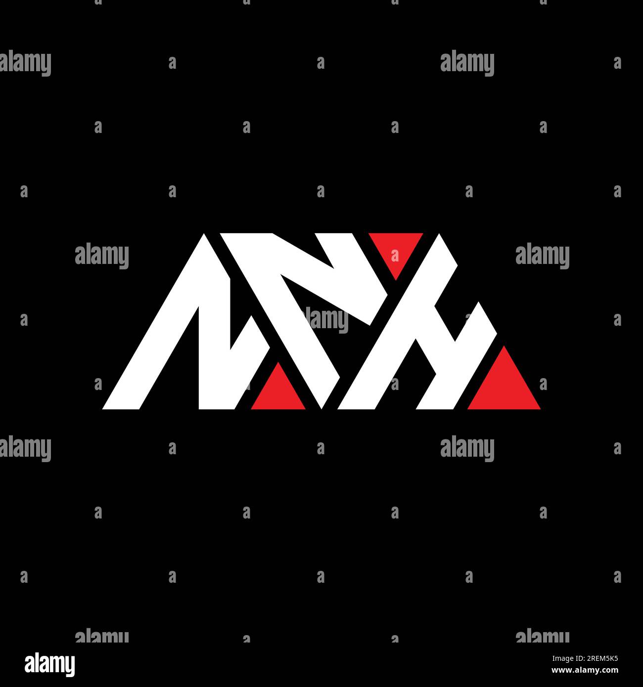 NNH triangle letter logo design with triangle shape. NNH triangle logo ...