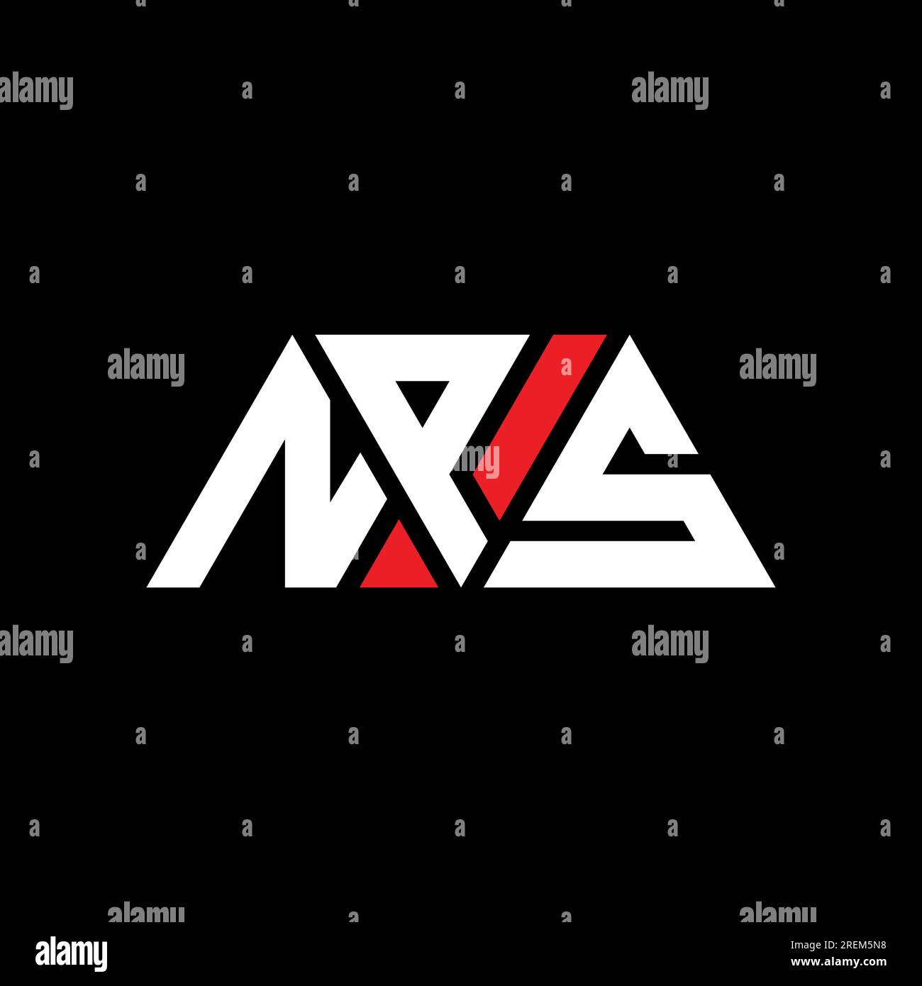 NPS triangle letter logo design with triangle shape. NPS triangle logo ...