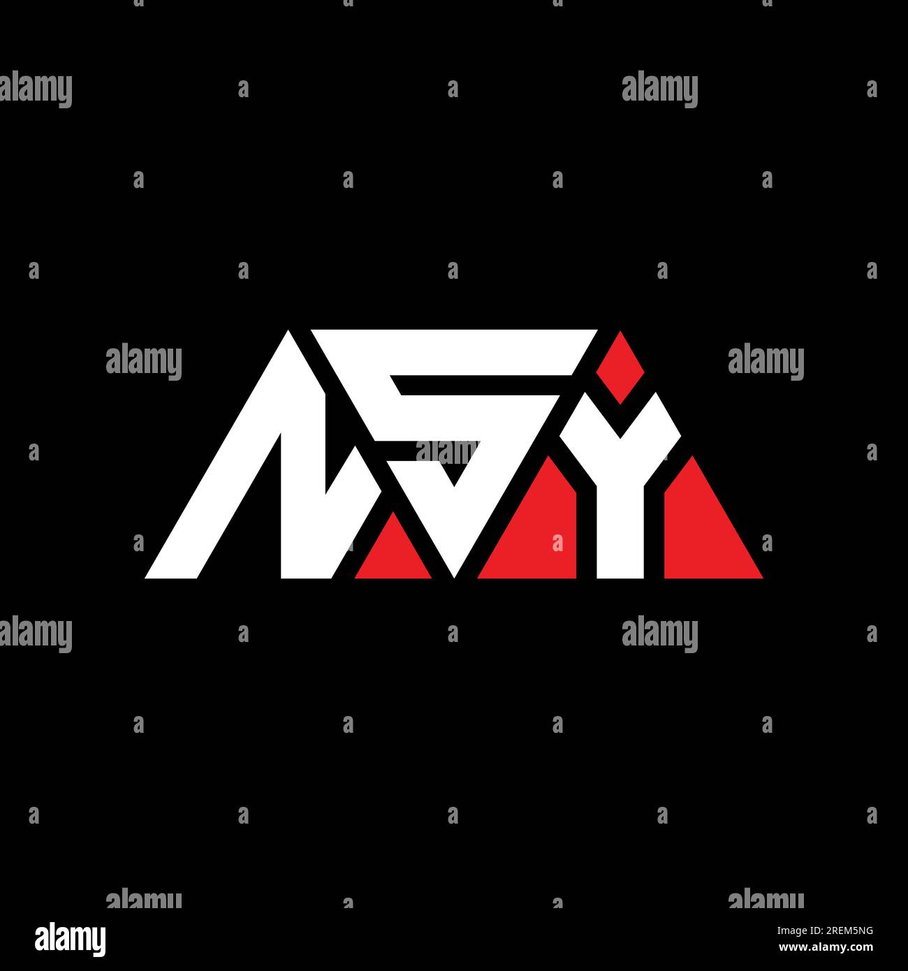 NSY triangle letter logo design with triangle shape. NSY triangle logo ...