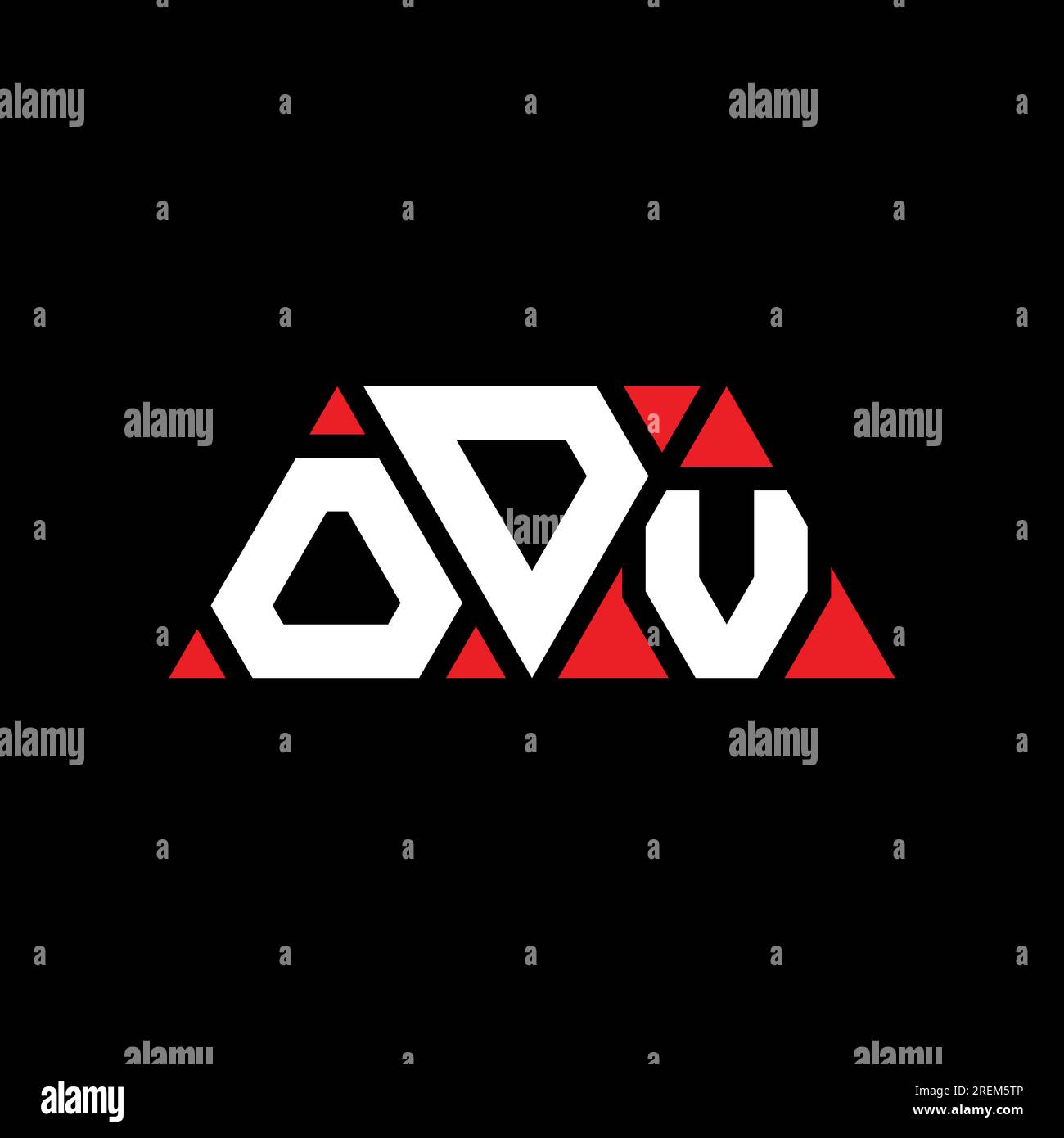 ODV triangle letter logo design with triangle shape. ODV triangle logo ...