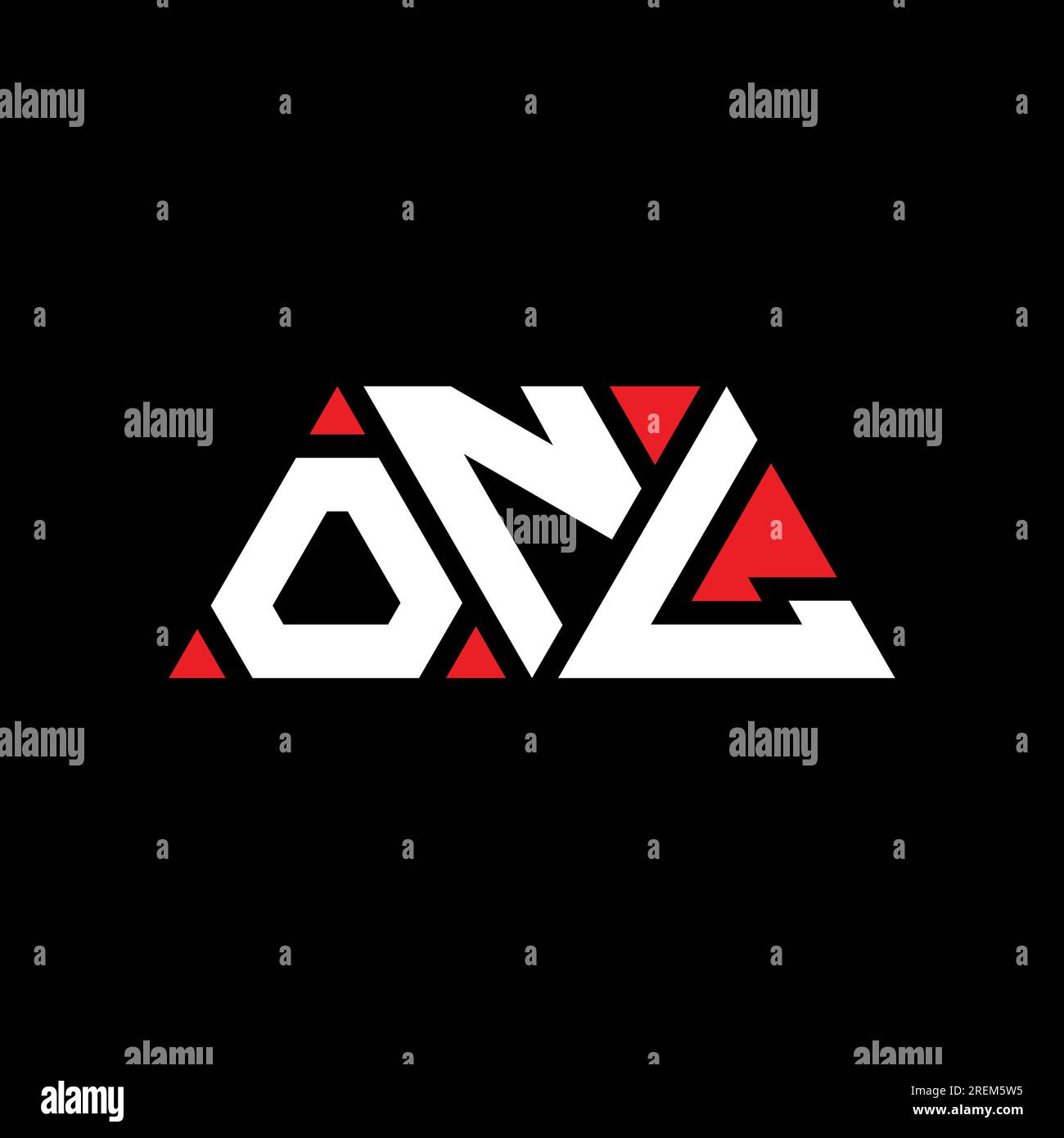 ONL triangle letter logo design with triangle shape. ONL triangle logo ...