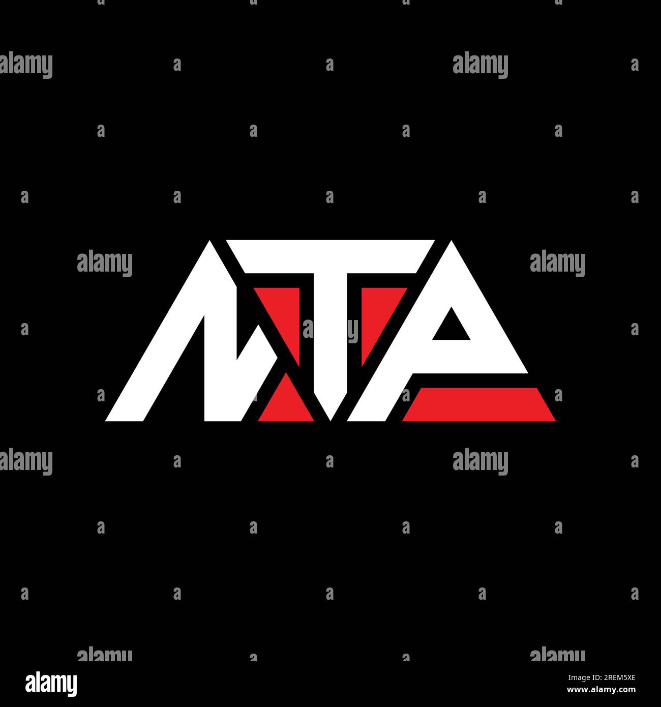 NTP triangle letter logo design with triangle shape. NTP triangle logo ...