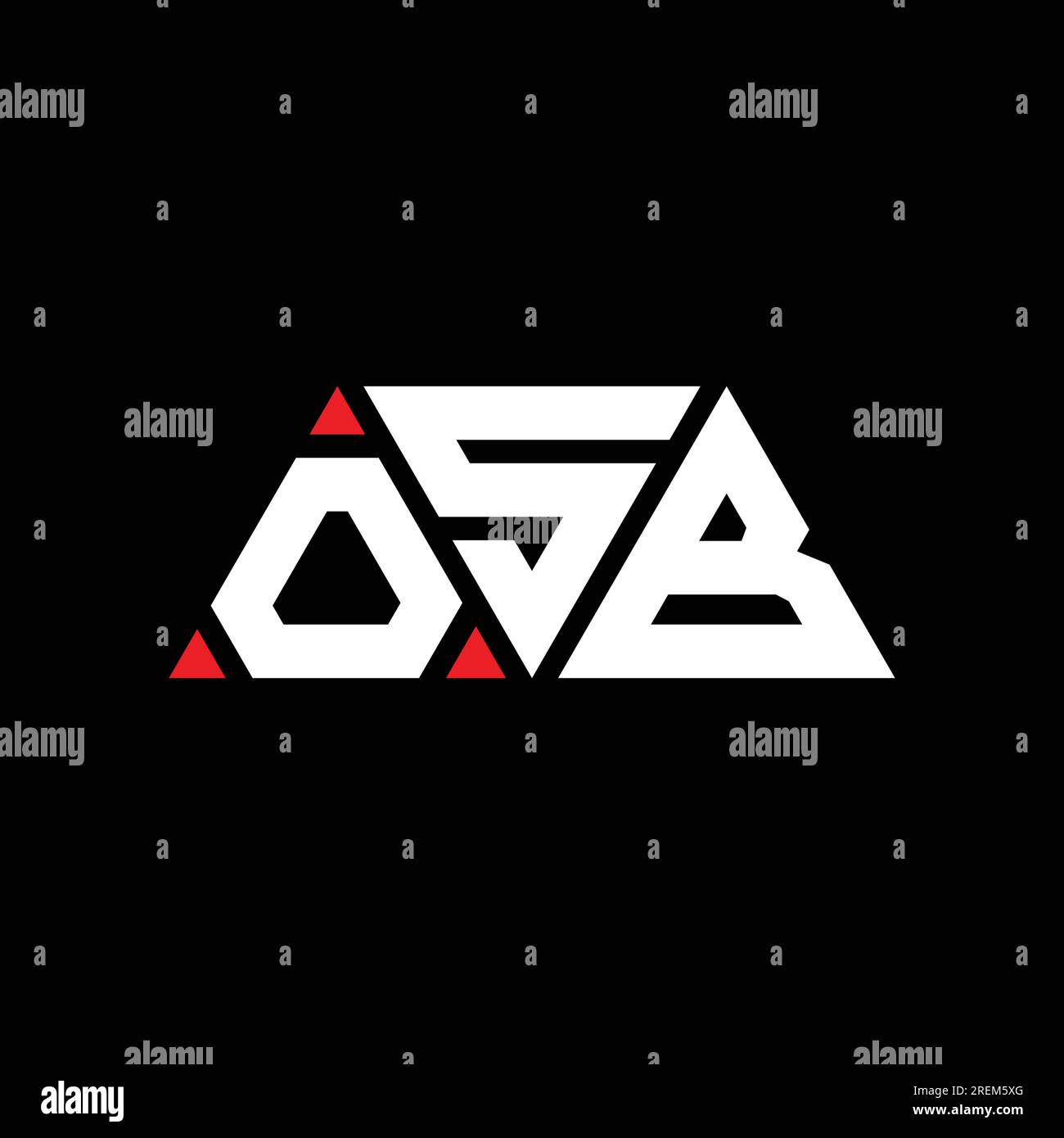 OSB triangle letter logo design with triangle shape. OSB triangle logo ...