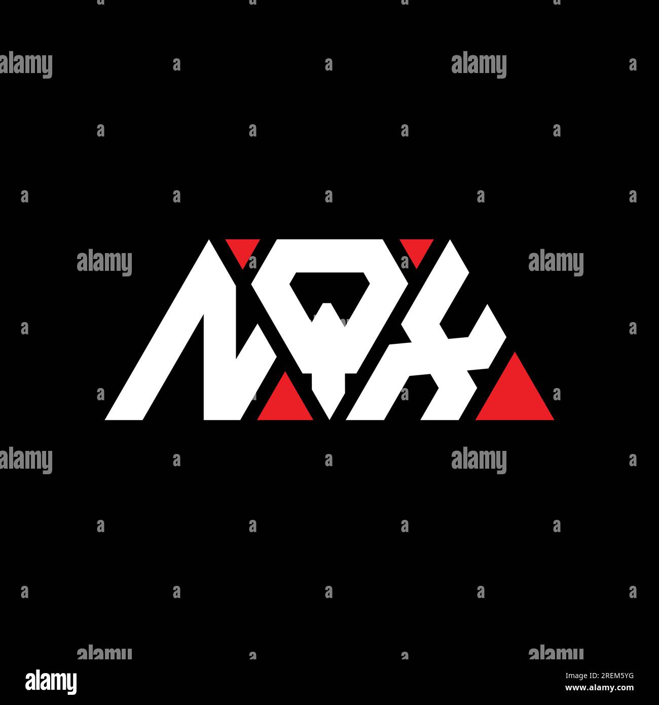 NQX triangle letter logo design with triangle shape. NQX triangle logo ...