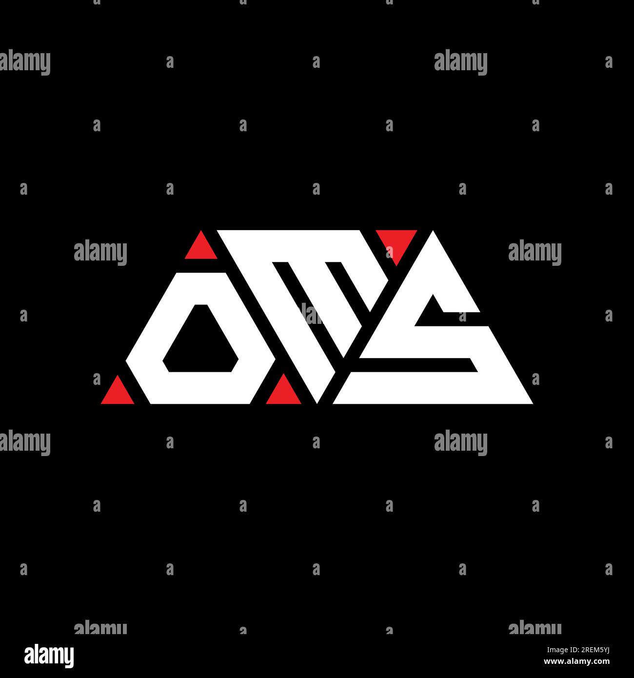 OMS triangle letter logo design with triangle shape. OMS triangle logo ...