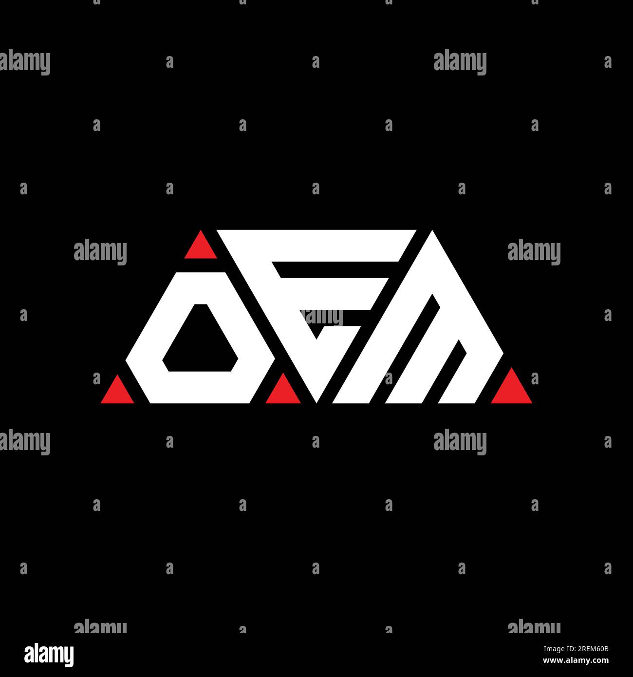 OEM triangle letter logo design with triangle shape. OEM triangle logo ...
