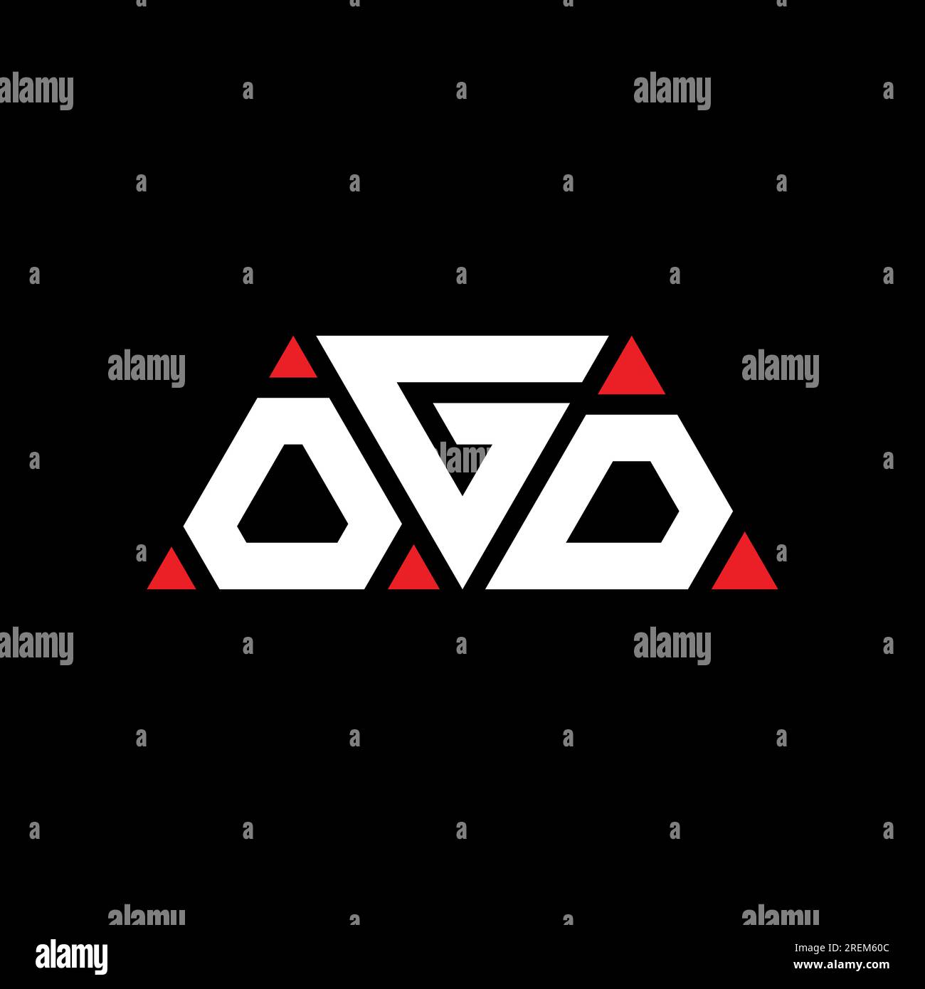 OGD triangle letter logo design with triangle shape. OGD triangle logo ...