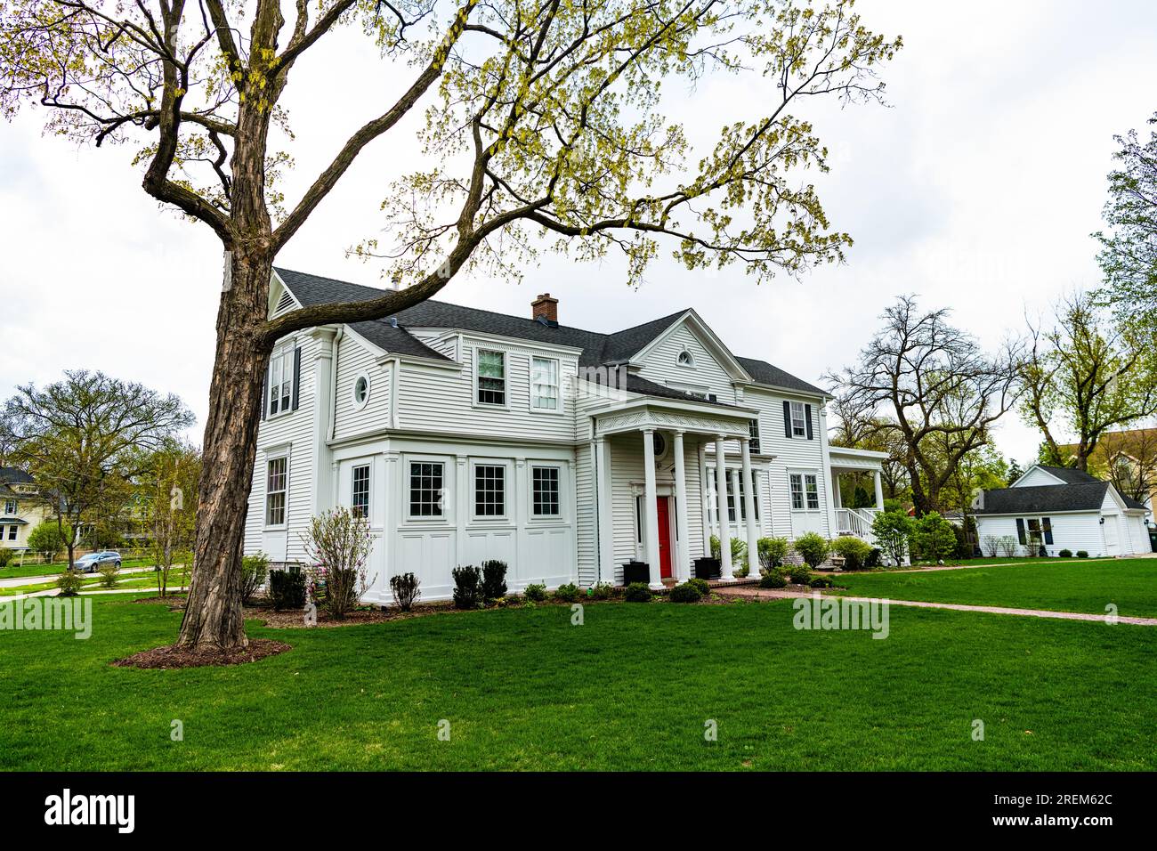 architectural house in suburban america. house apartment in suburb ...
