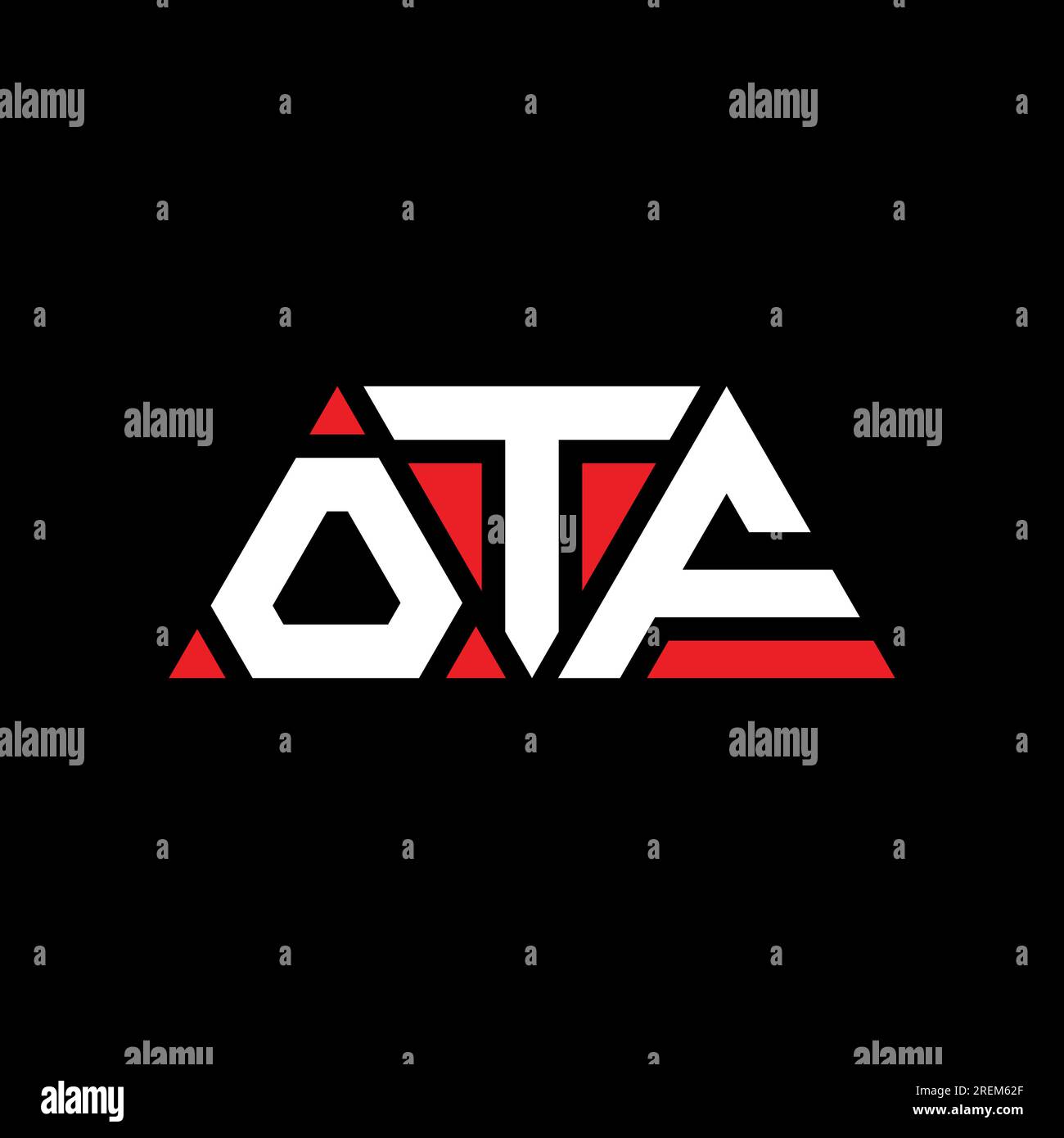 OTF triangle letter logo design with triangle shape. OTF triangle logo design monogram. OTF ...