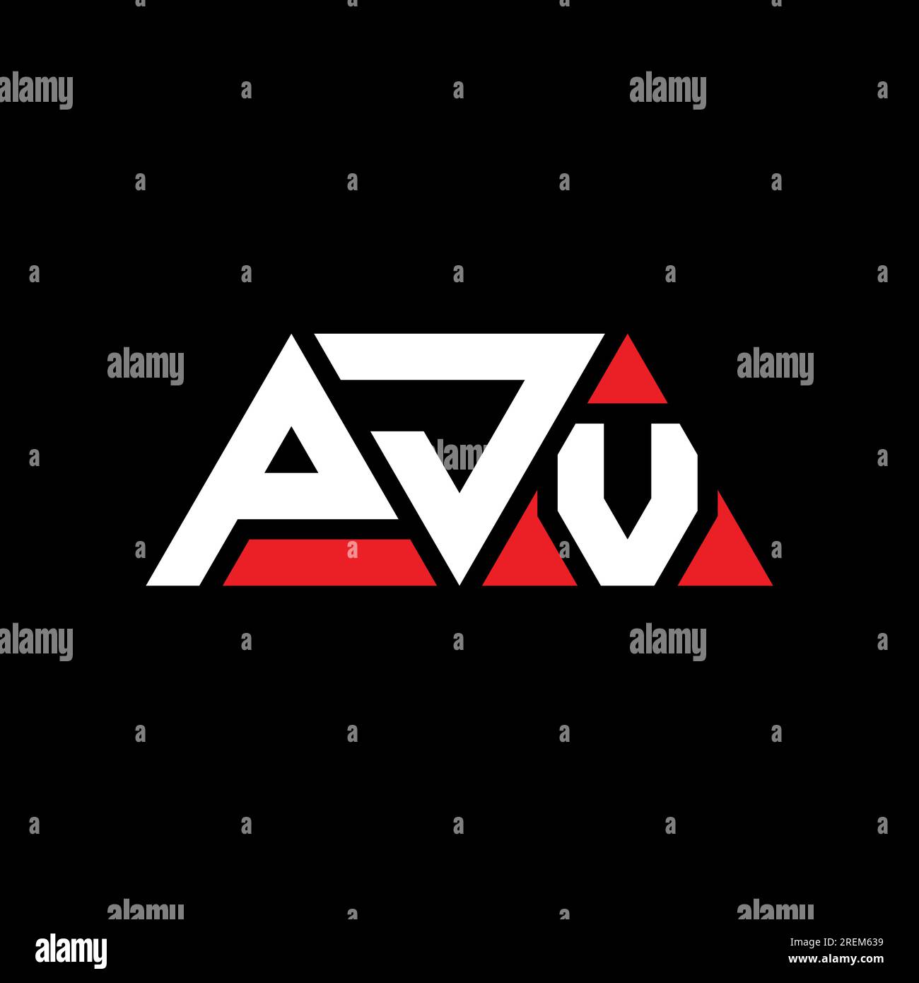 PJV triangle letter logo design with triangle shape. PJV triangle logo ...