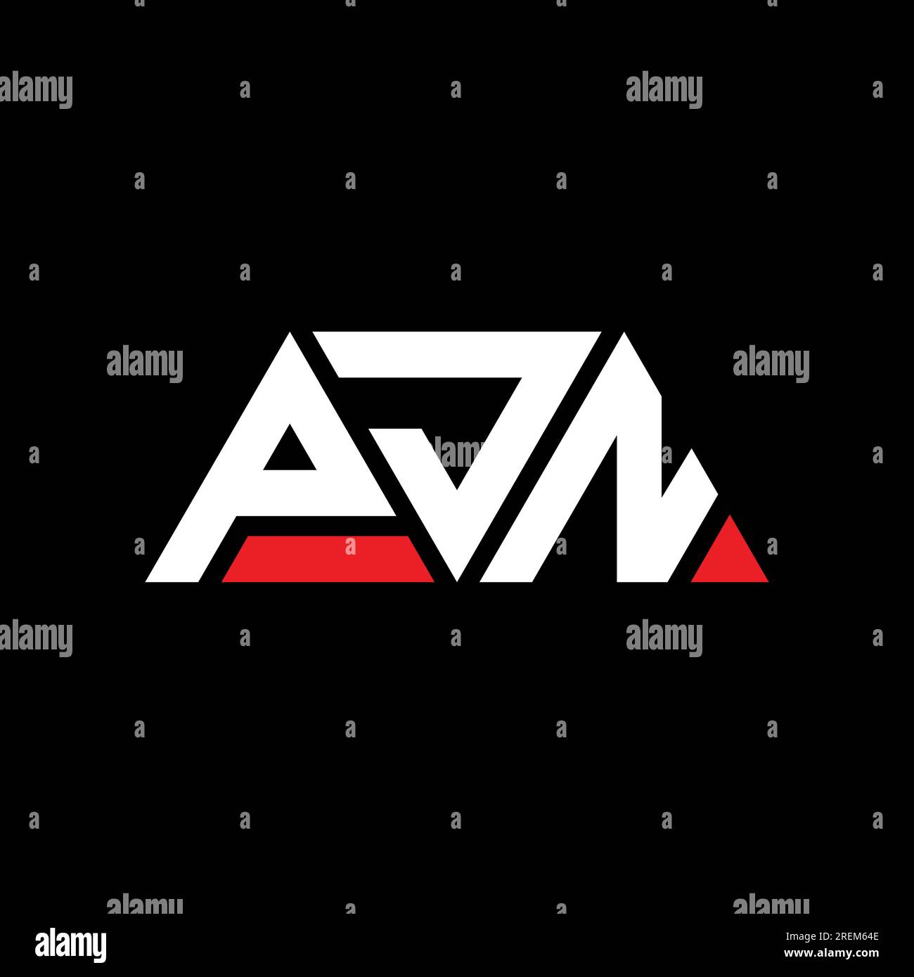 PJN triangle letter logo design with triangle shape. PJN triangle logo ...