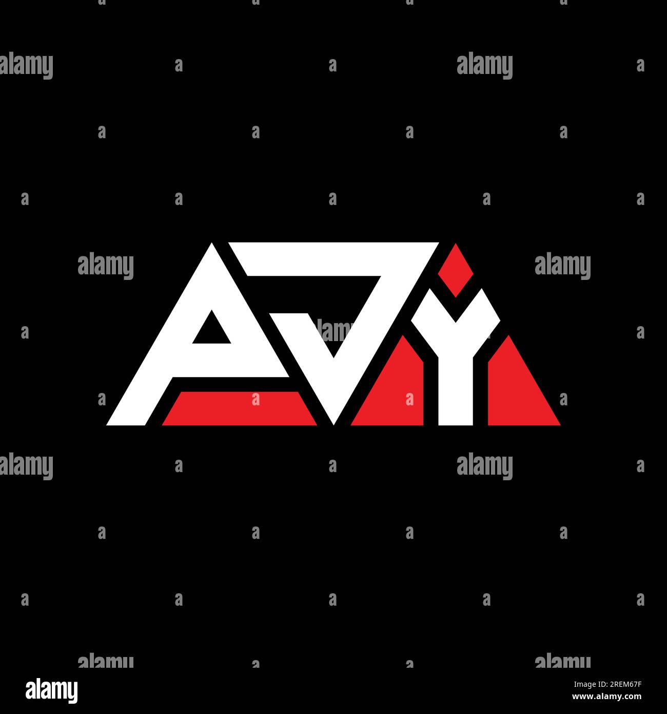 PJY triangle letter logo design with triangle shape. PJY triangle logo ...