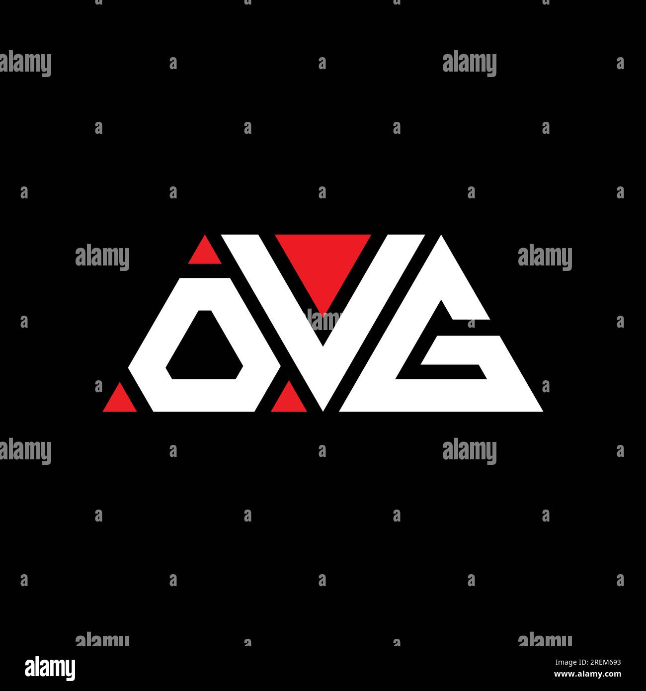 OVG triangle letter logo design with triangle shape. OVG triangle logo design monogram. OVG ...
