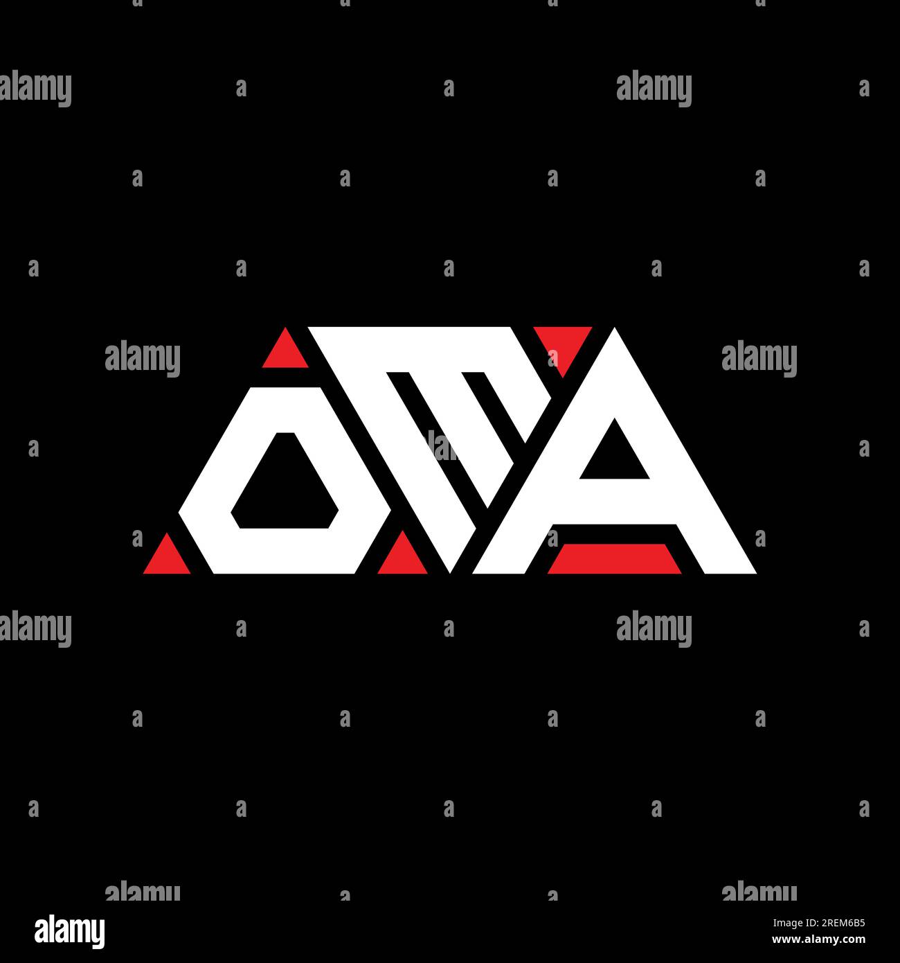 OMA triangle letter logo design with triangle shape. OMA triangle logo ...