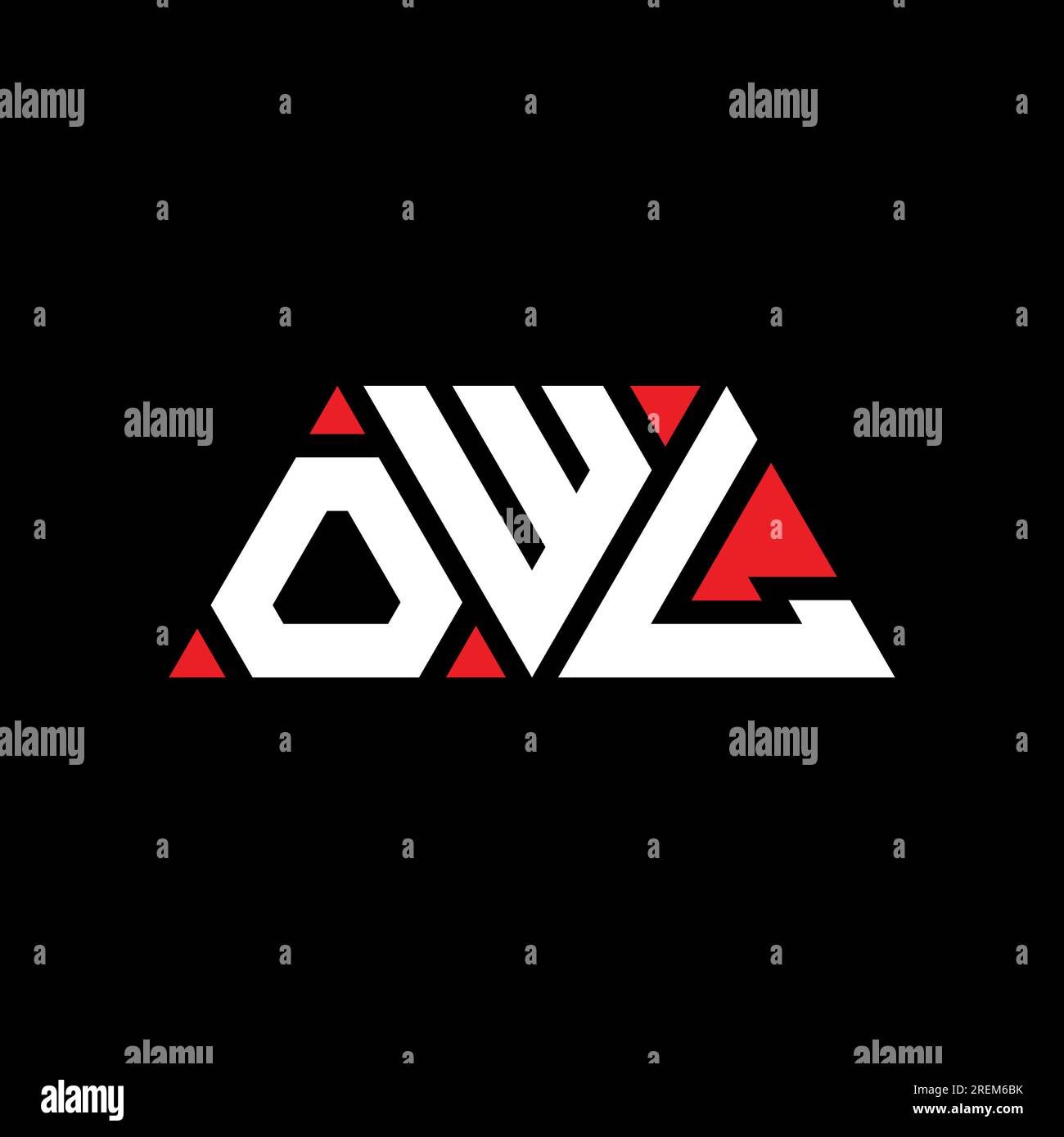 OWL triangle letter logo design with triangle shape. OWL triangle logo ...
