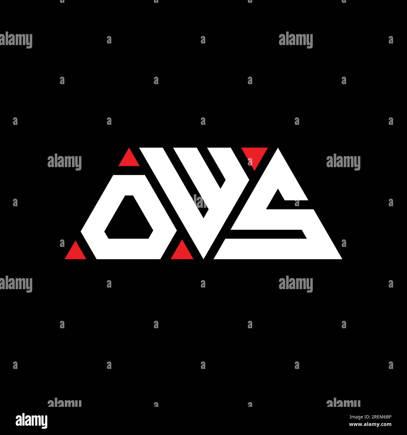 OWS triangle letter logo design with triangle shape. OWS triangle logo design monogram. OWS ...