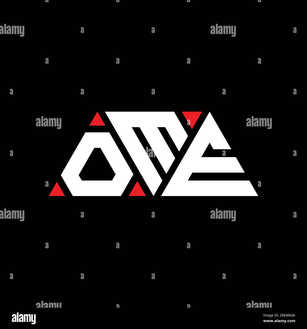 OME triangle letter logo design with triangle shape. OME triangle logo ...