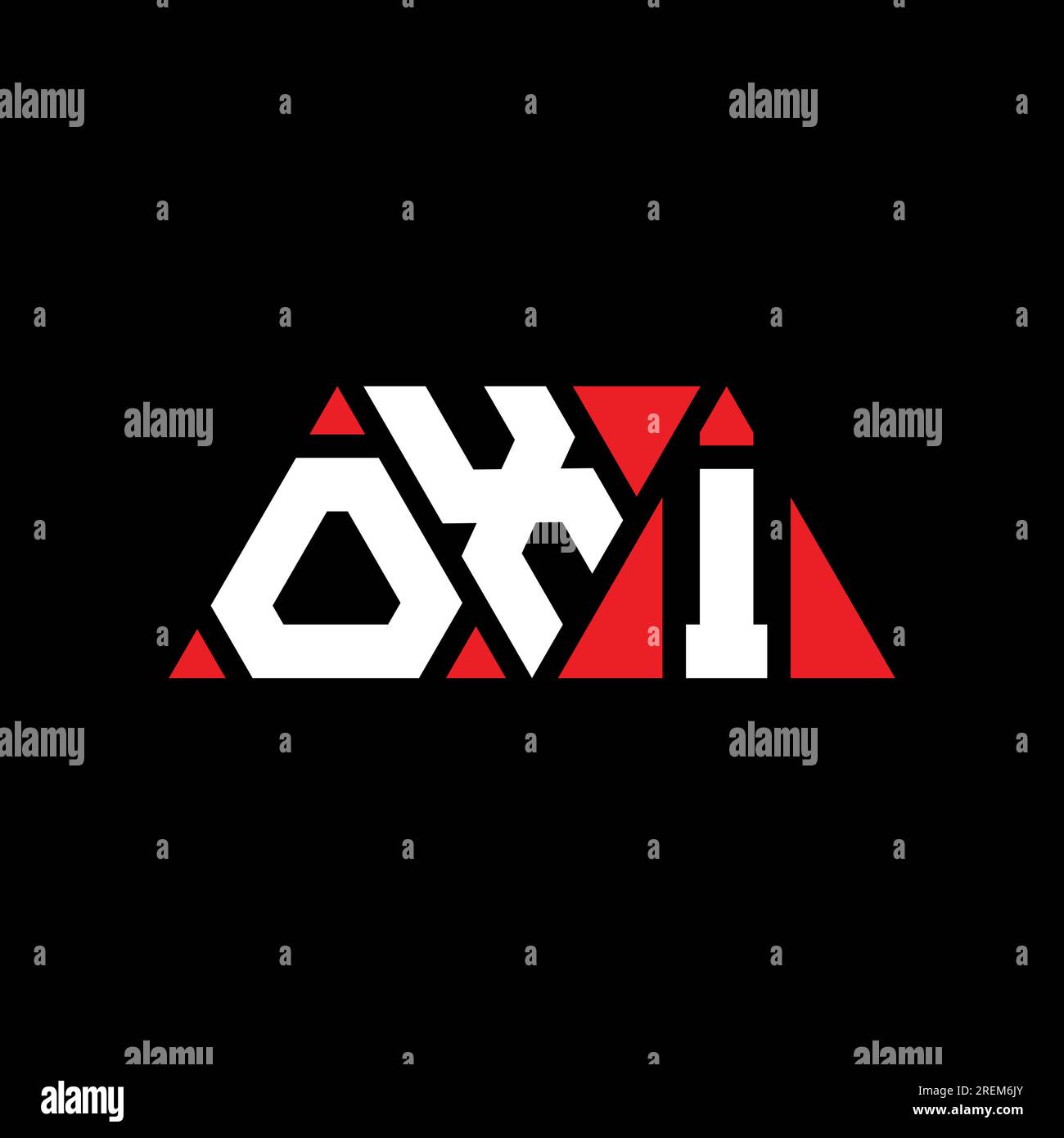 OXI triangle letter logo design with triangle shape. OXI triangle logo ...