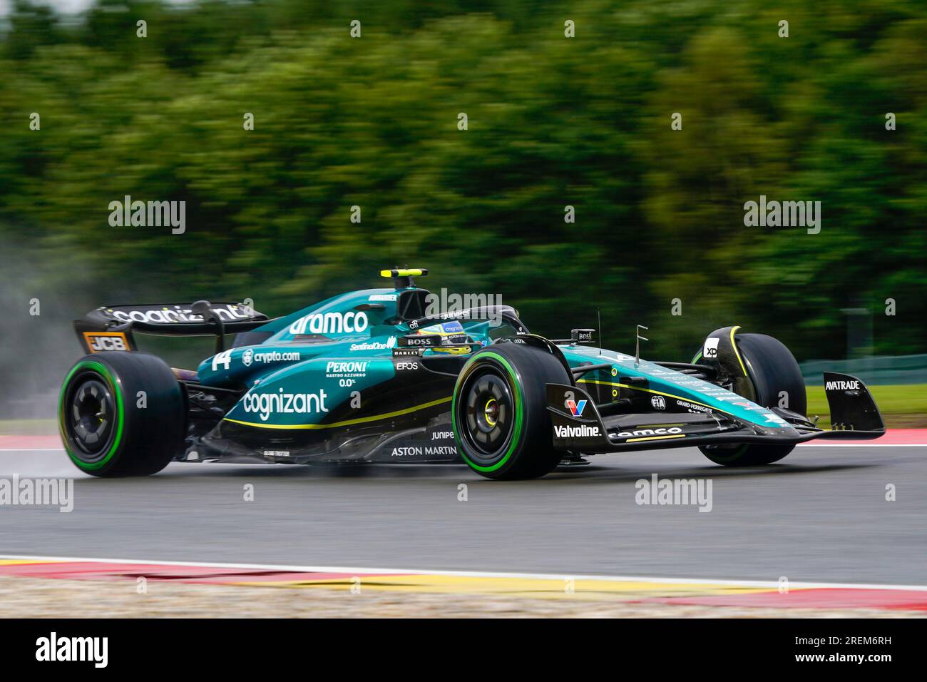 Fernando Alonso (SPA) Aston Martin F1 Team AMR23 during Qualify Session on Friday Jul 28th ...