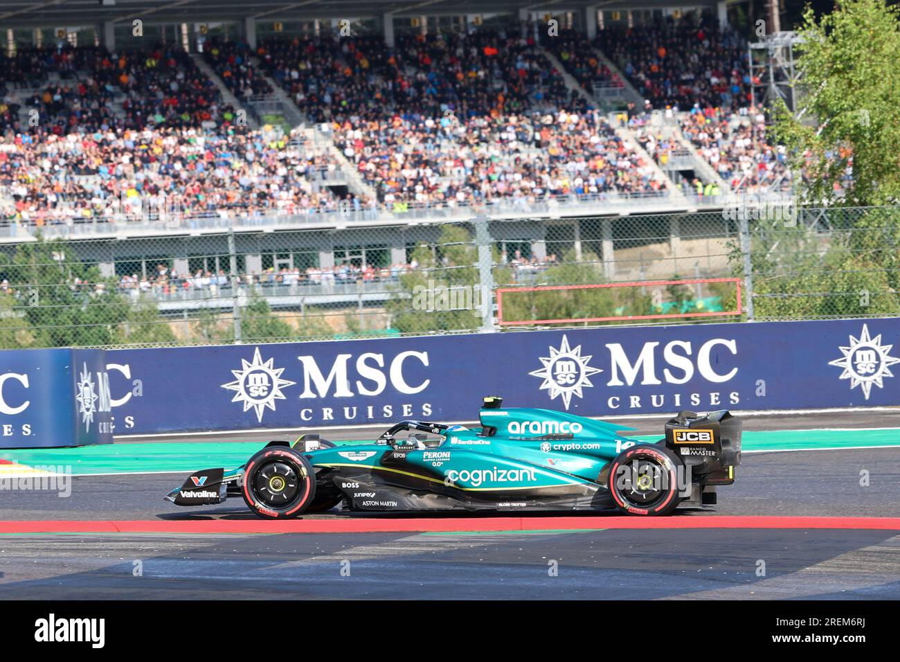 Fernando Alonso (SPA) Aston Martin F1 Team AMR23 during Qualify Session on Friday Jul 28th ...