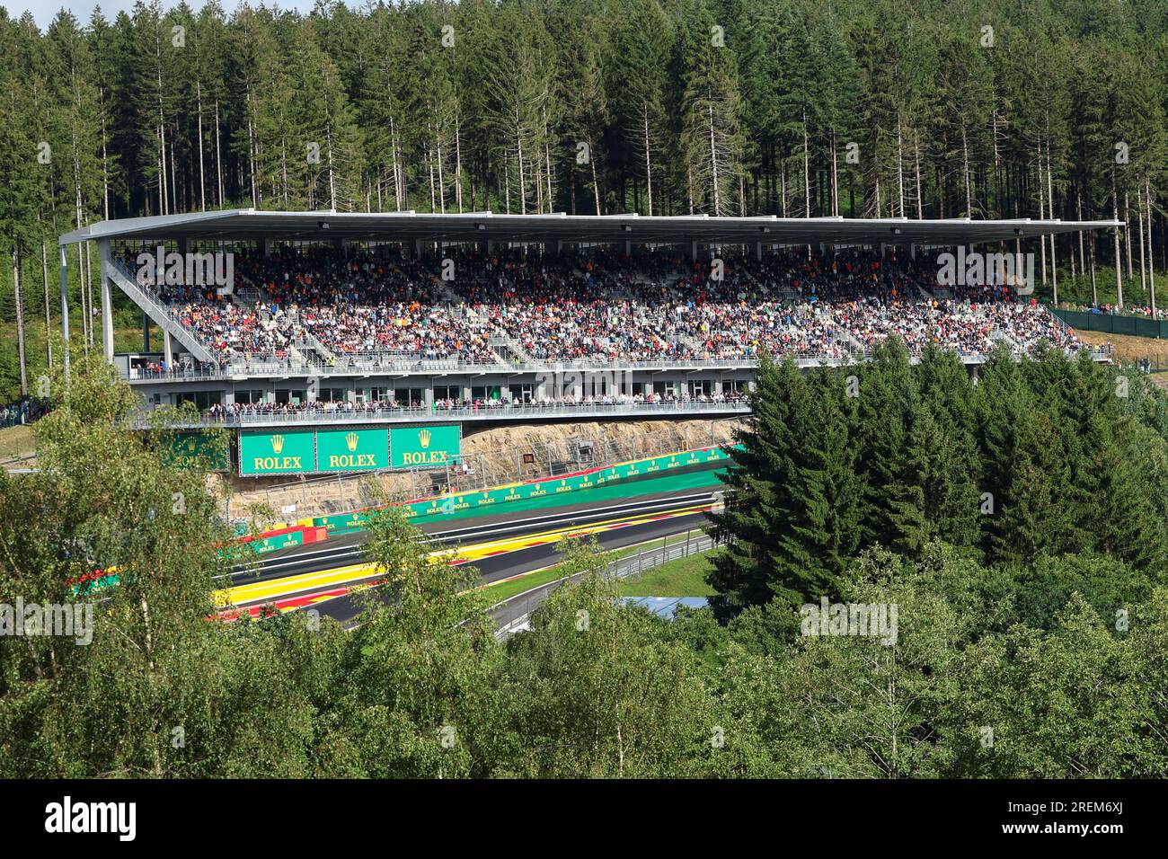Eau Rouge Grandstand during Qualify Session on Friday Jul 28th FORMULA ...