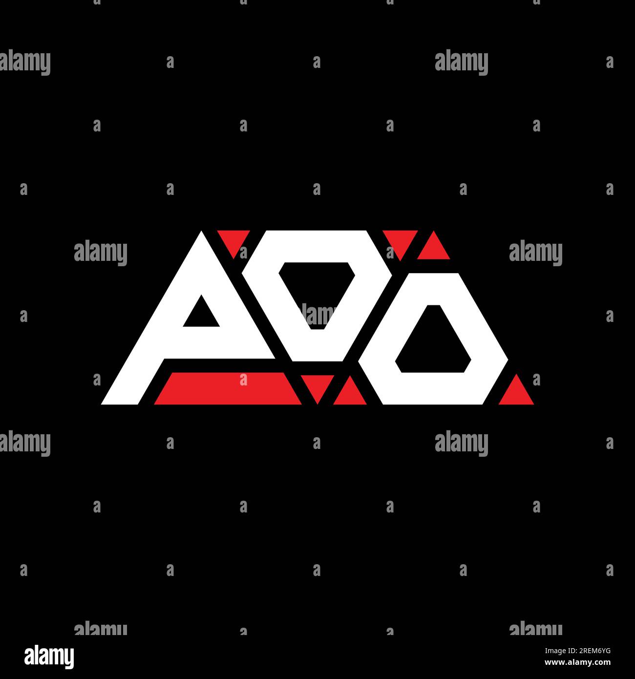 POO triangle letter logo design with triangle shape. POO triangle logo ...