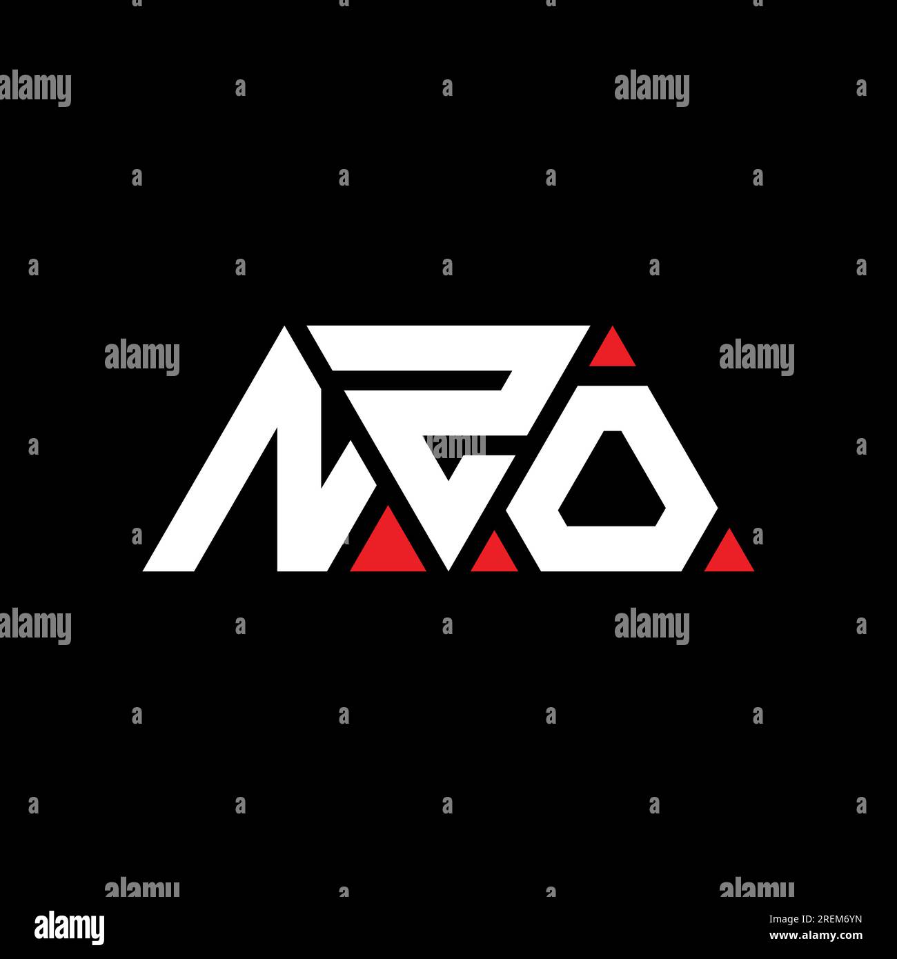 NZO triangle letter logo design with triangle shape. NZO triangle logo ...