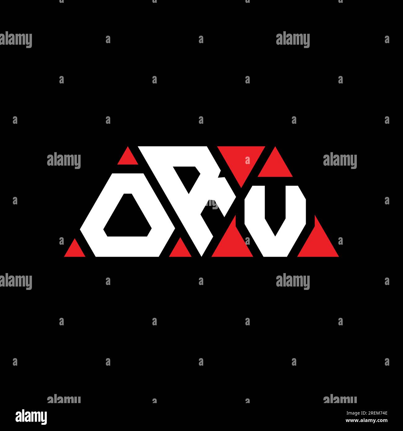 ORV triangle letter logo design with triangle shape. ORV triangle logo ...