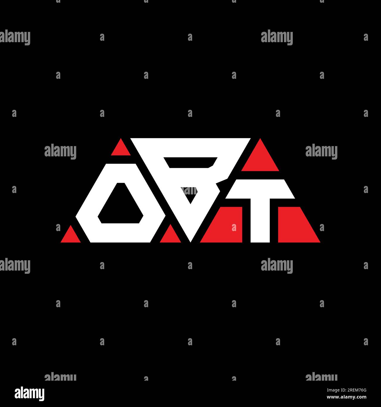 OBT triangle letter logo design with triangle shape. OBT triangle logo ...
