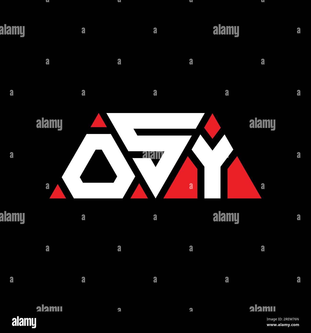 OSY triangle letter logo design with triangle shape. OSY triangle logo ...